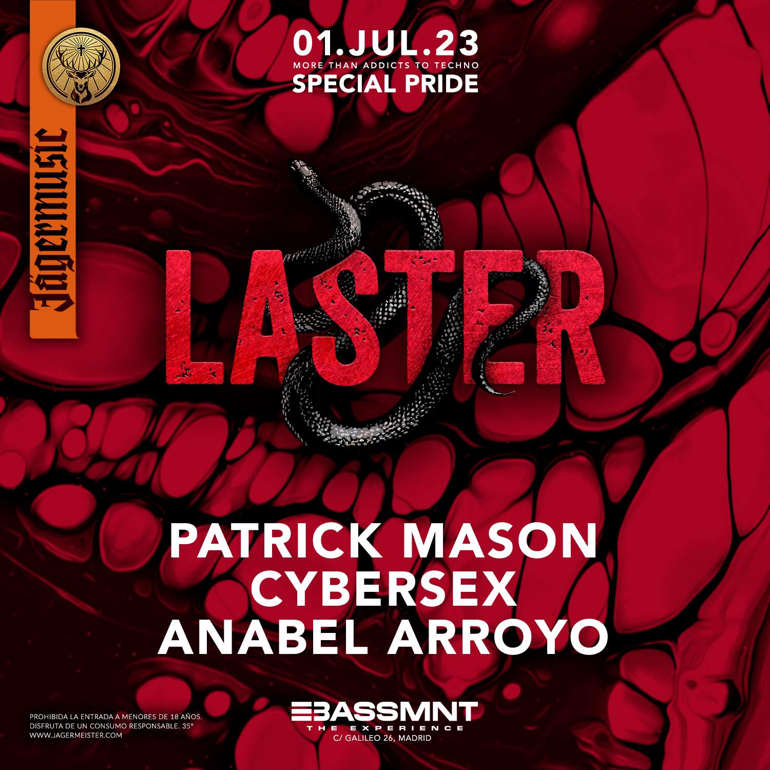 Laster Club / Special Pride - Patrick Mason, Cybersex [debut in Spain] & Anabel Arroyo at The ...