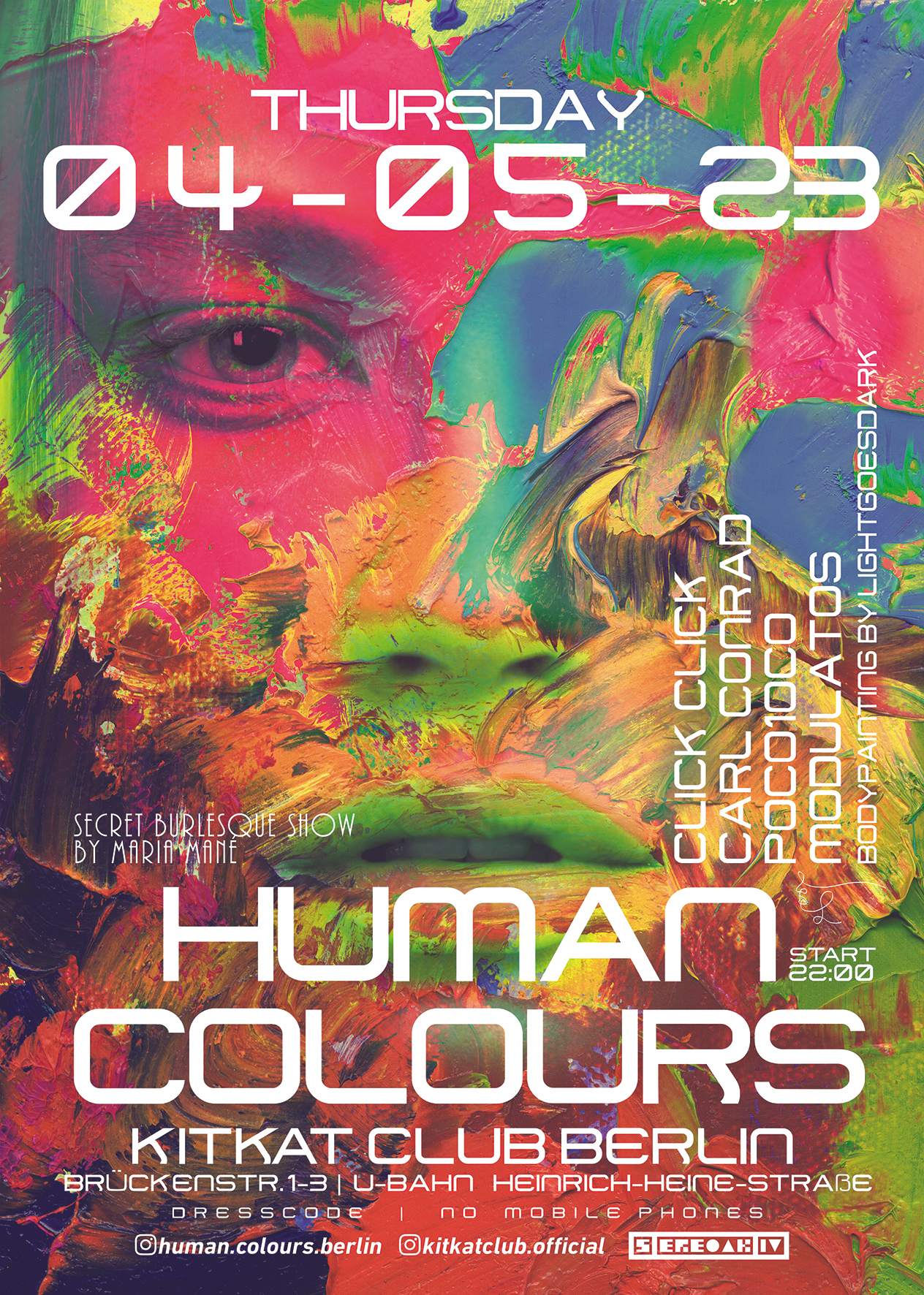 Human Colours w/ Burlesque Maria Mané / Click Click / Carl Conrad ...