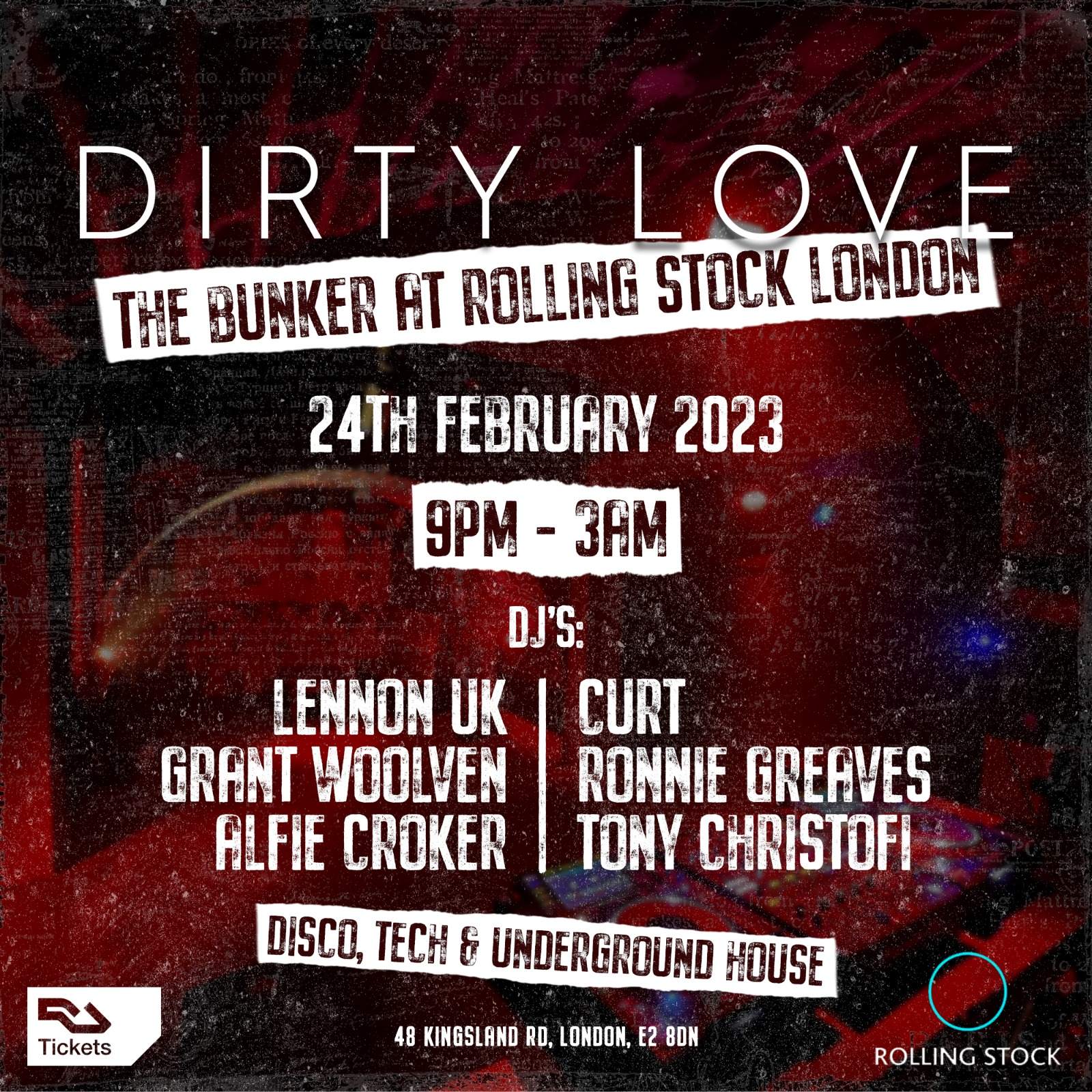 Dirty Love Parties presents 'The Winter Sessions' at Rolling Stock at ...