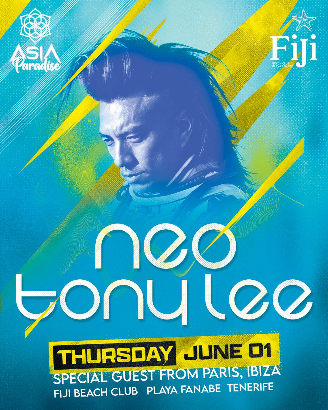 NEO TONY LEE at TBA - FIJI Beach Club, Canary Islands