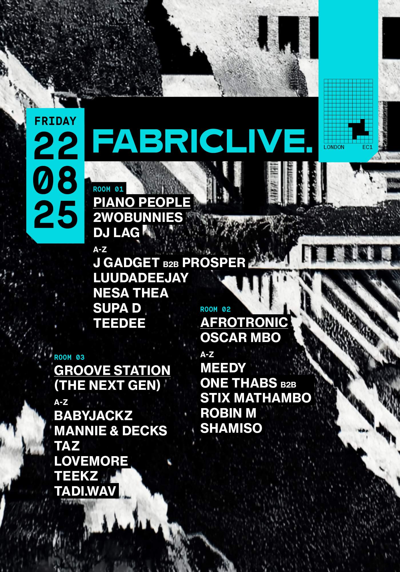 FABRICLIVE x Piano People Afterparty: 2wobunnies, DJ LAG, Oscar Mbo ...