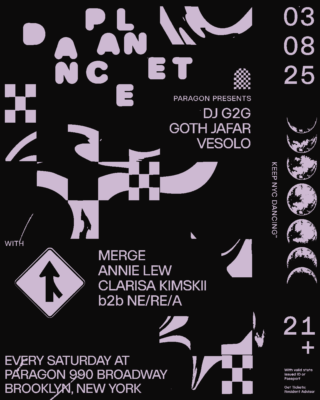 Dance Planet: dj g2g, Goth Jafar, Vesolo + MERGE at Paragon, New York City