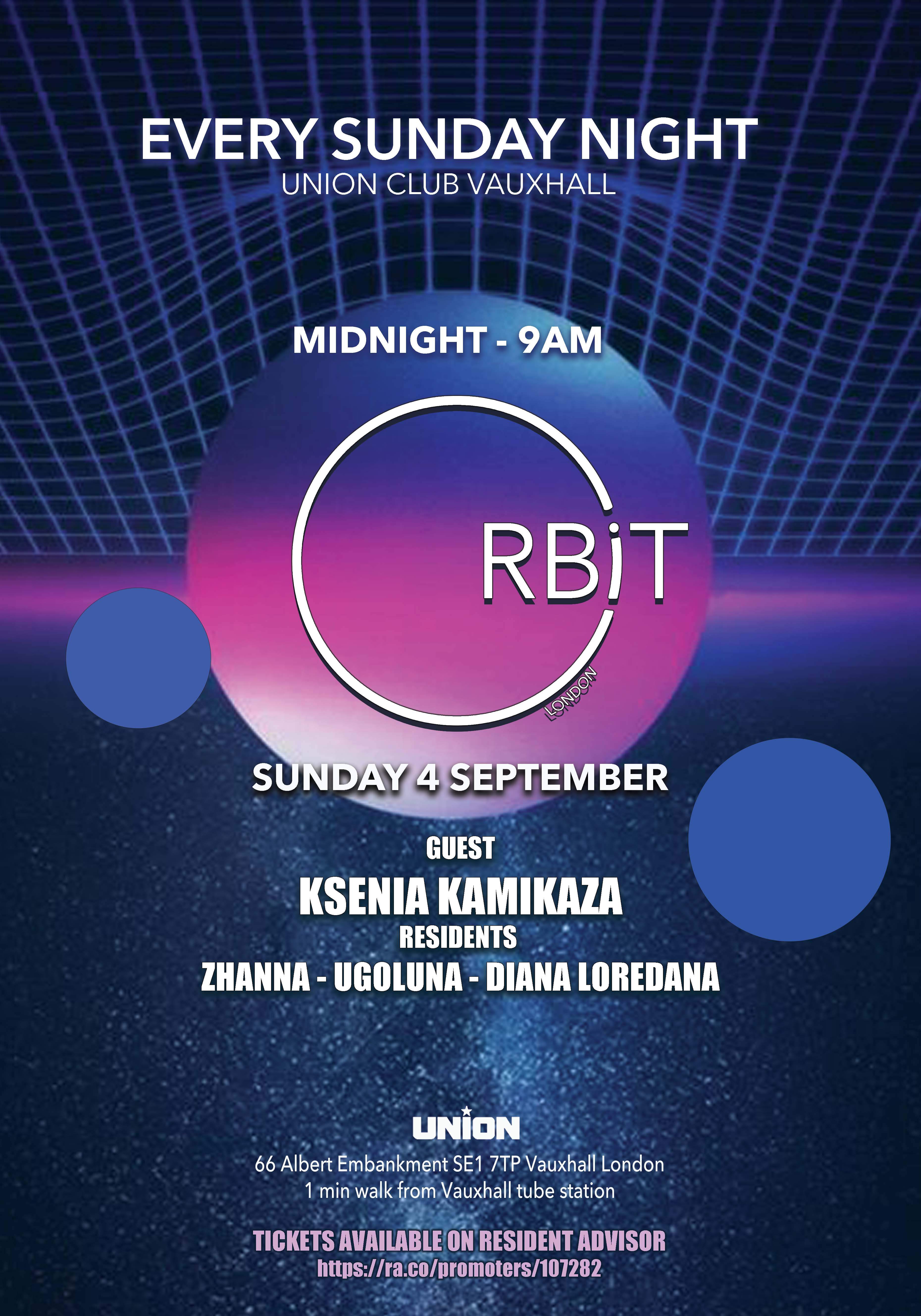 Orbit Sunday night / Monday morning Afterhours at Union Club, Vauxhall ...