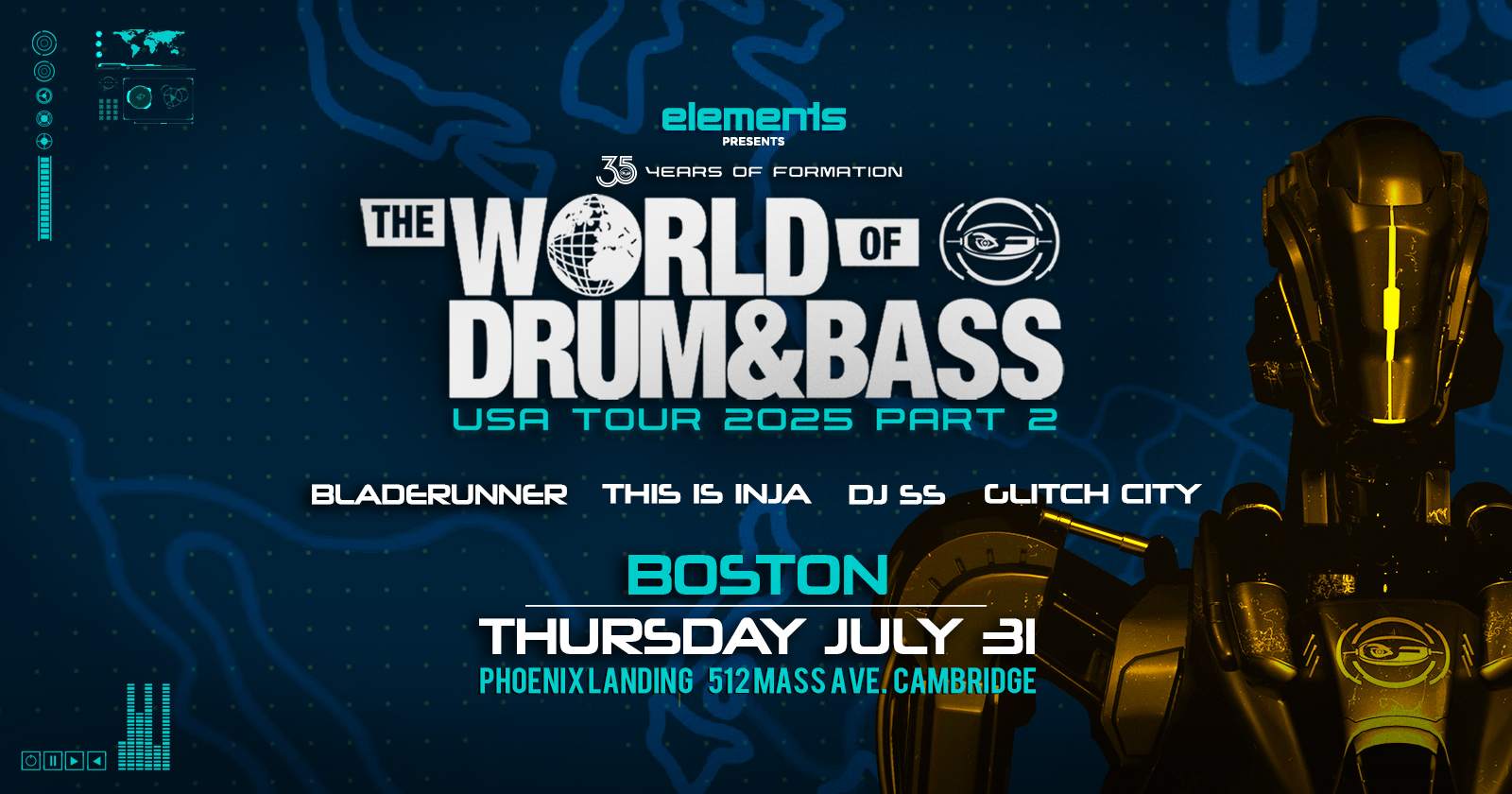 elements - World of Drum & Bass ft DJ SS, Inja, Bladerunner & Glitch ...