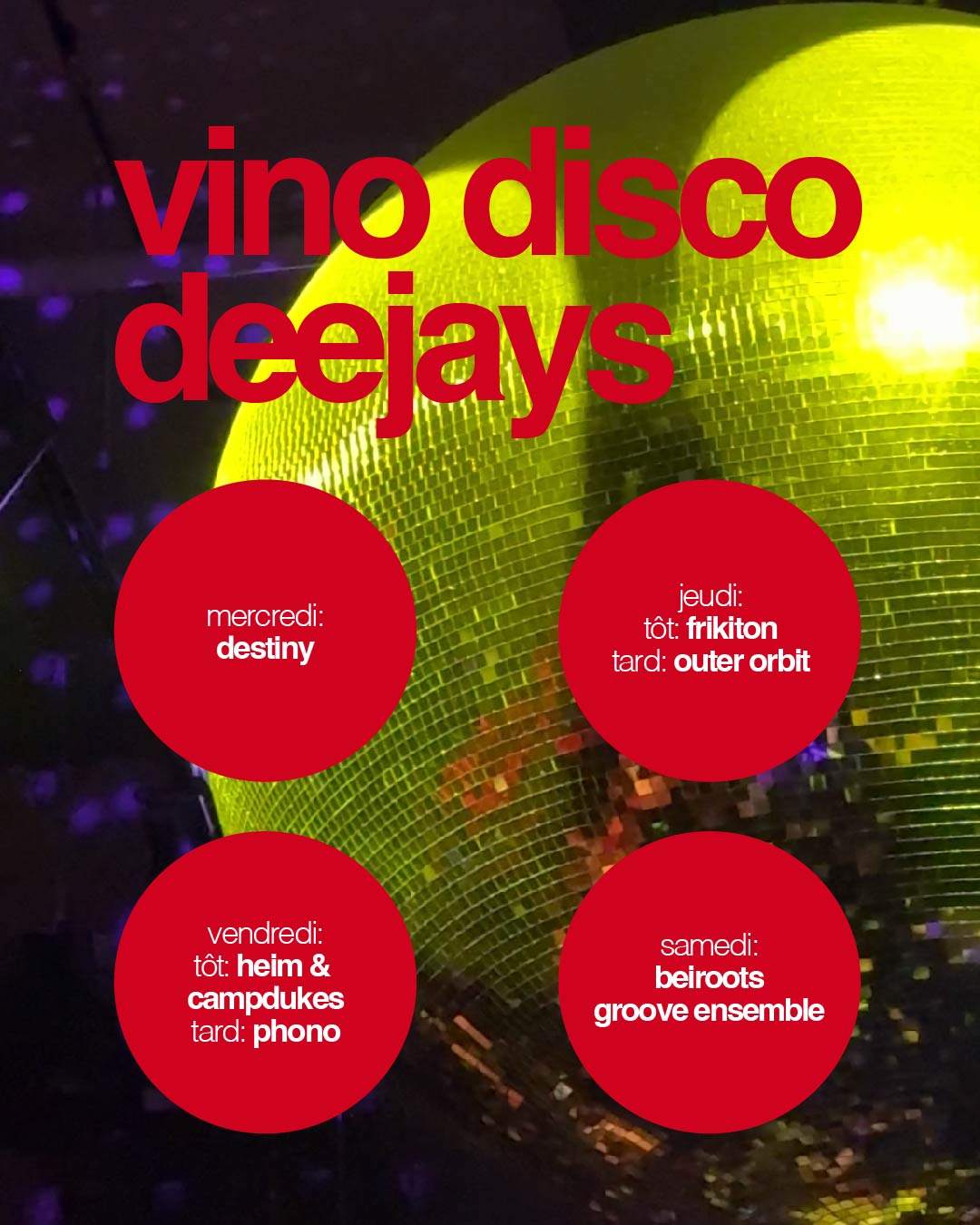 Vino Disco Thursdays: Frikiton & Outer Orbit at Vino Disco, Montreal