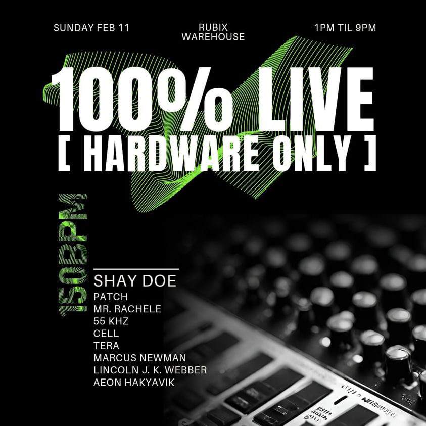 150 BPM at RUBIX - 100% LIVE HARDWARE ONLY at Rubix Warehouse & Tetris ...