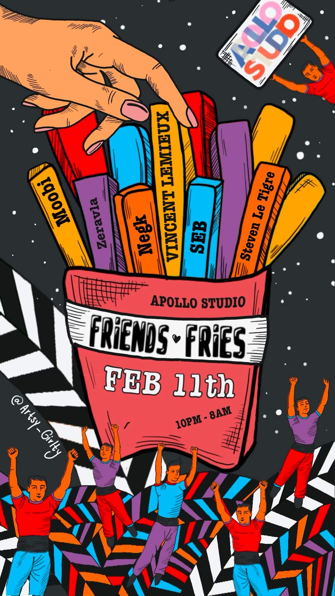 Friends Fries with Vincent Lemieux & Steven LeTigre at Apollo Studio ...