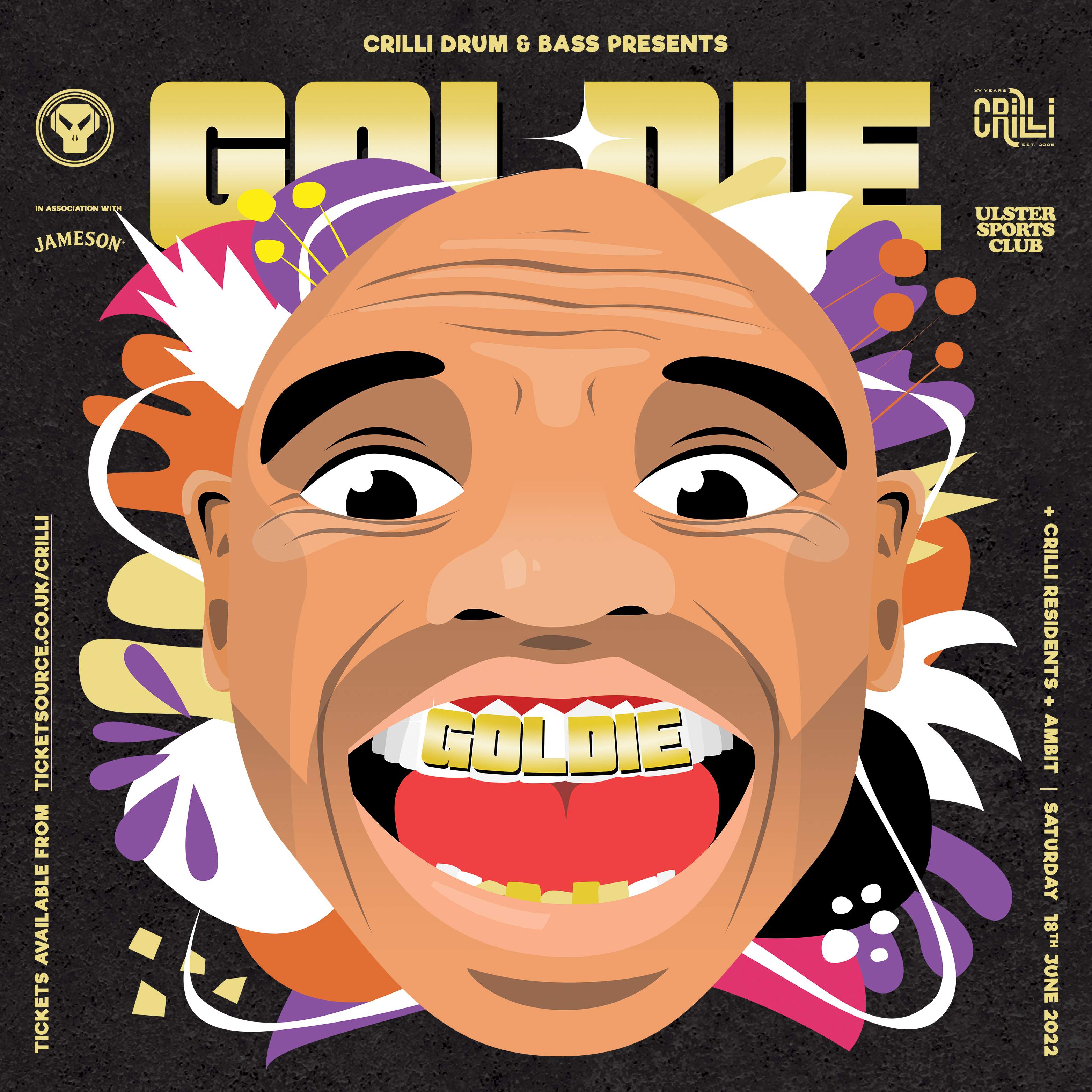 Crilli presents: Goldie at The Ulster Sports Club, Belfast
