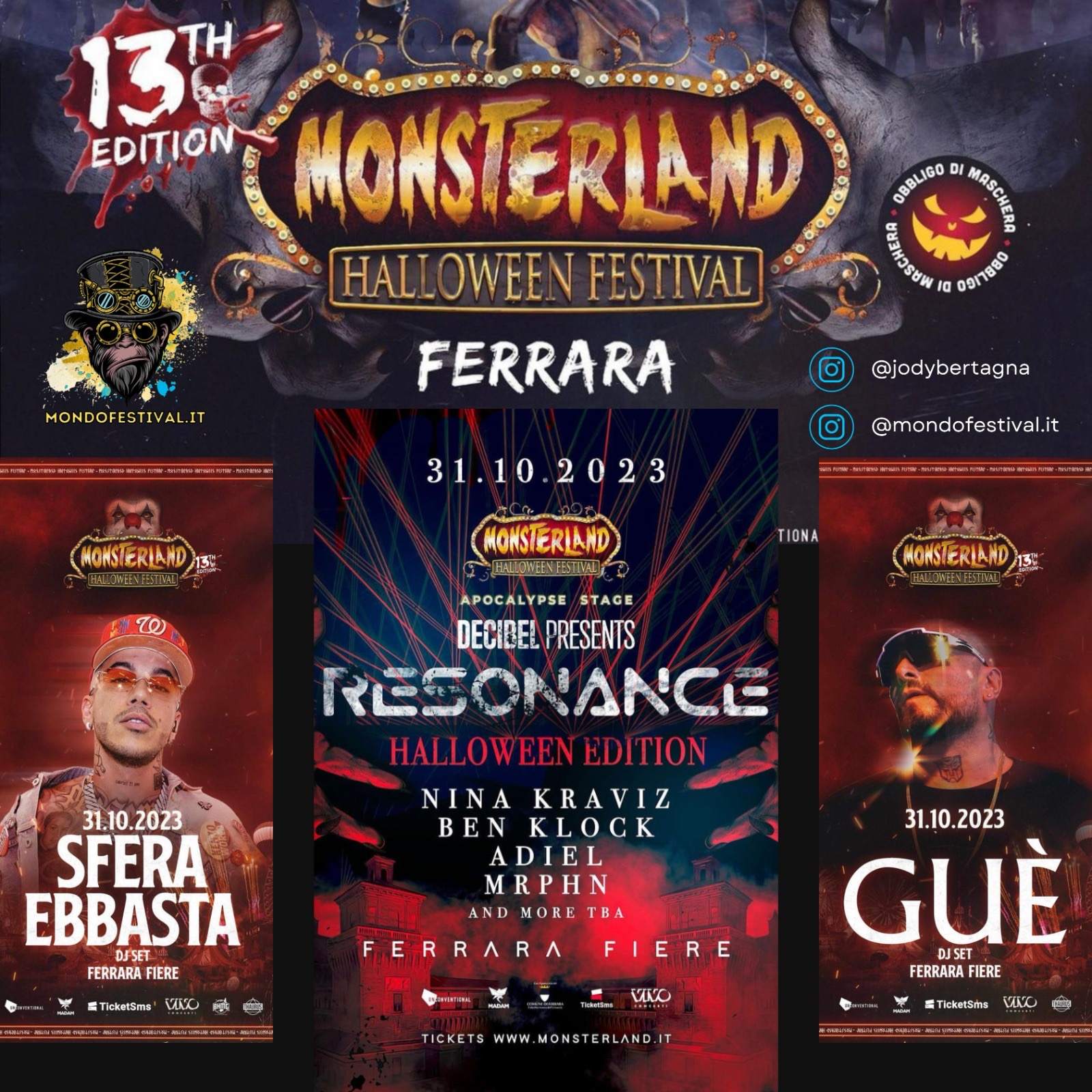 MONSTERLAND HALLOWEEN FESTIVAL FERRARA at TBA - FERRARA FIERE, Milan