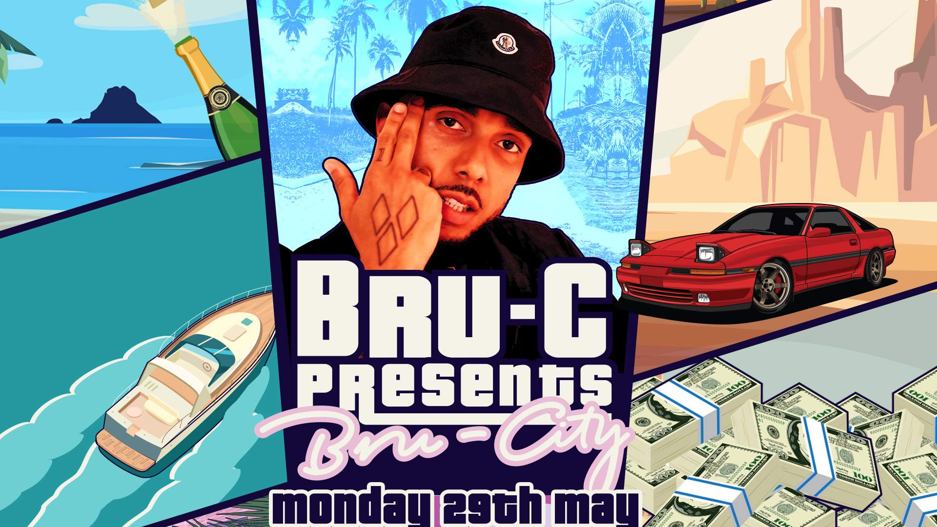 BRU-C presents BRU CITY pool party at Ibiza Rocks Hotel, Ibiza