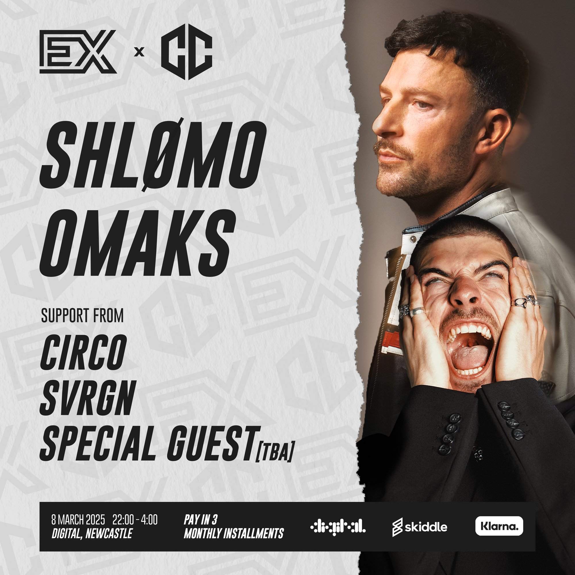 EXHILARATION x CONTAINMENT presents Shlømo & OMAKS at Digital, Newcastle