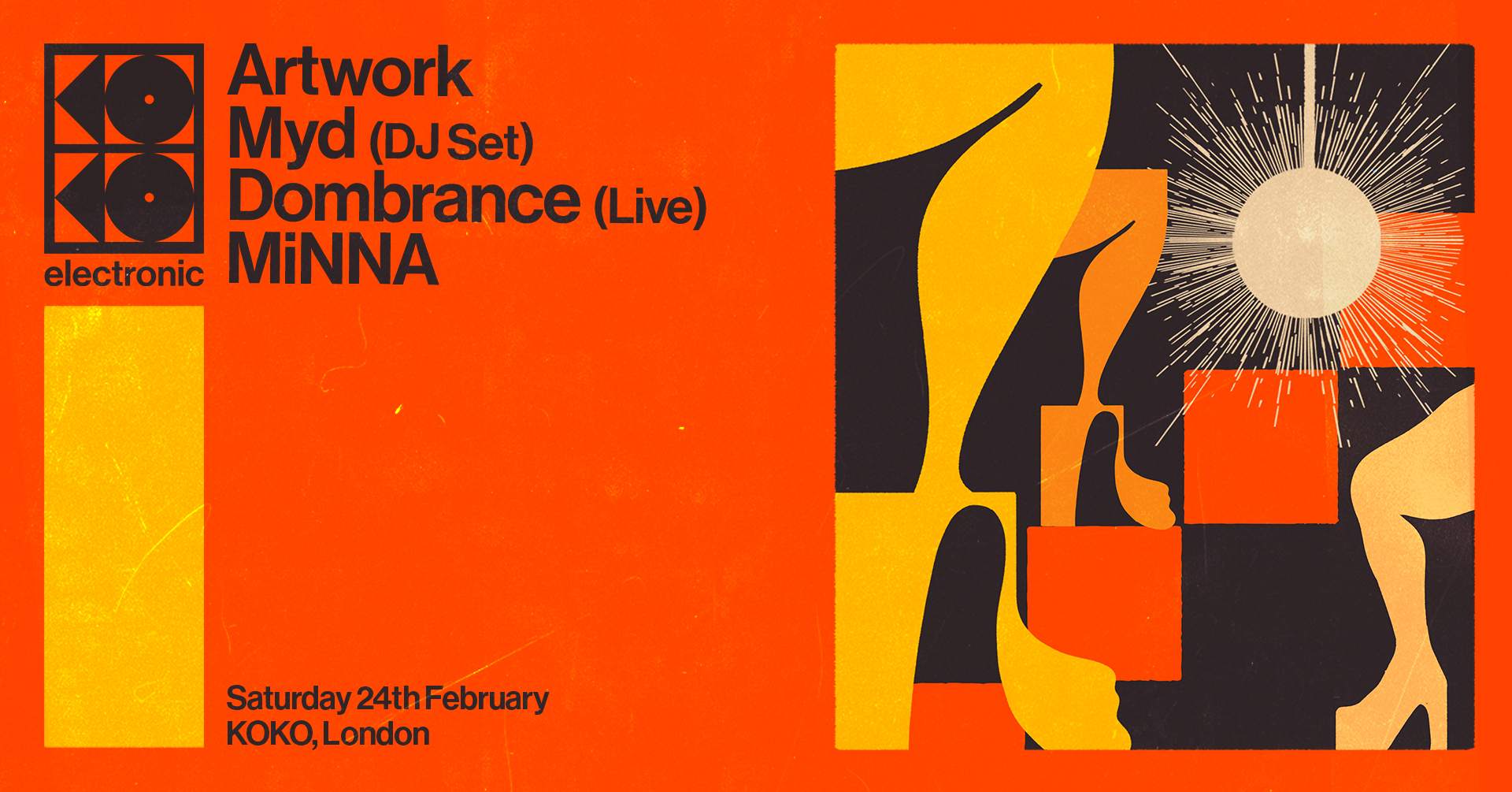 KOKO Electronic: Artwork, Myd, Dombrance (live), MiNNA at KOKO, London