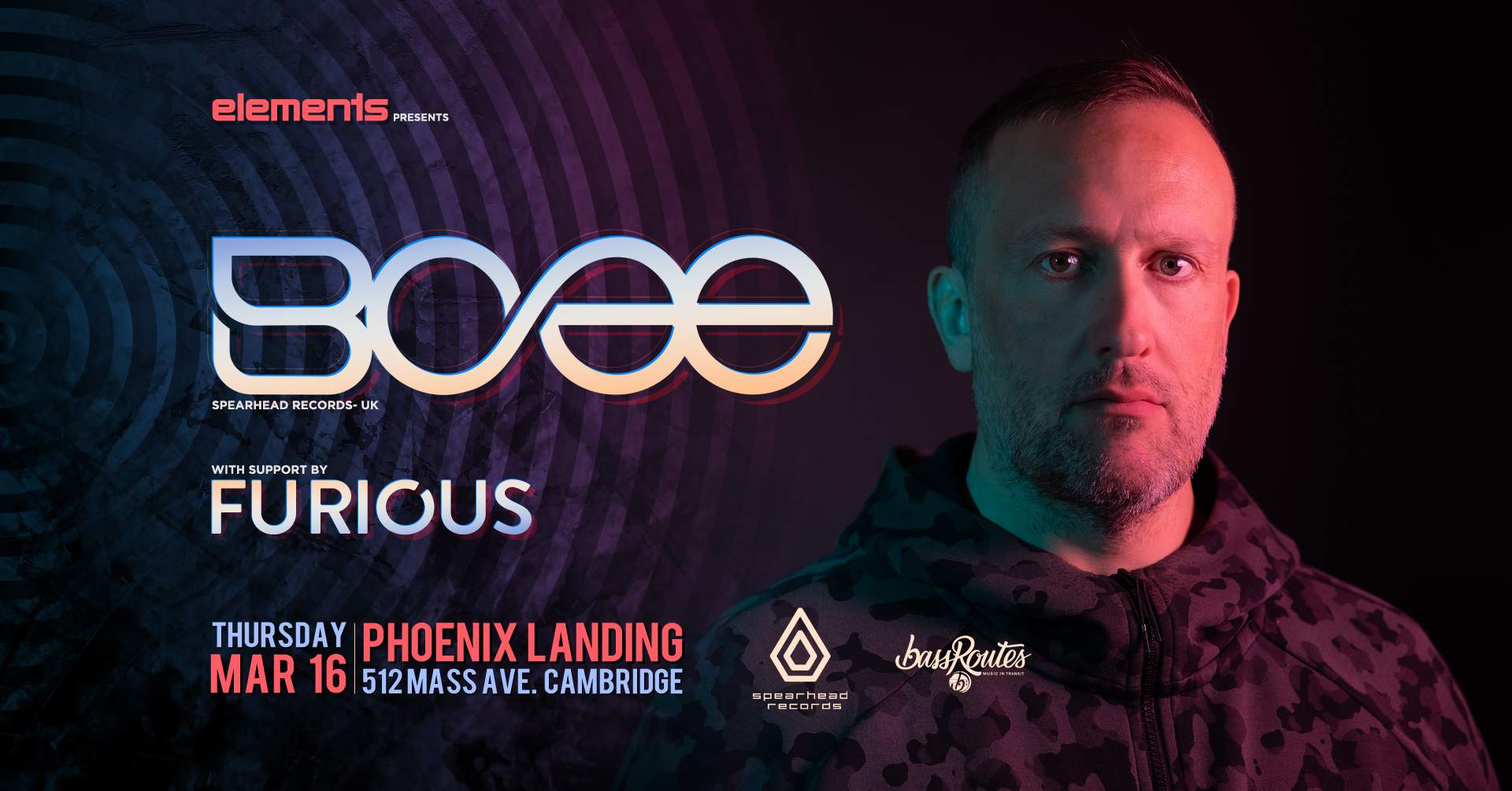 BCee (Spearhead Records -UK) USA debut at elements at Phoenix Landing ...