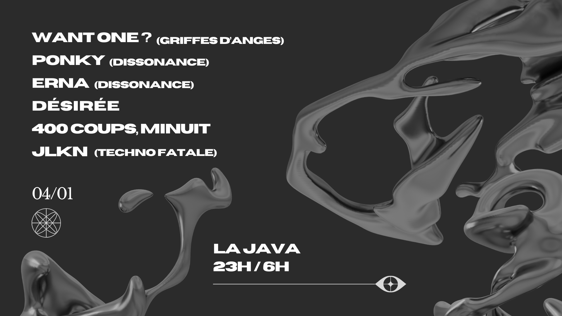 La Java: Want One ?, Ponky, Erna, Désirée & More en La Java, París