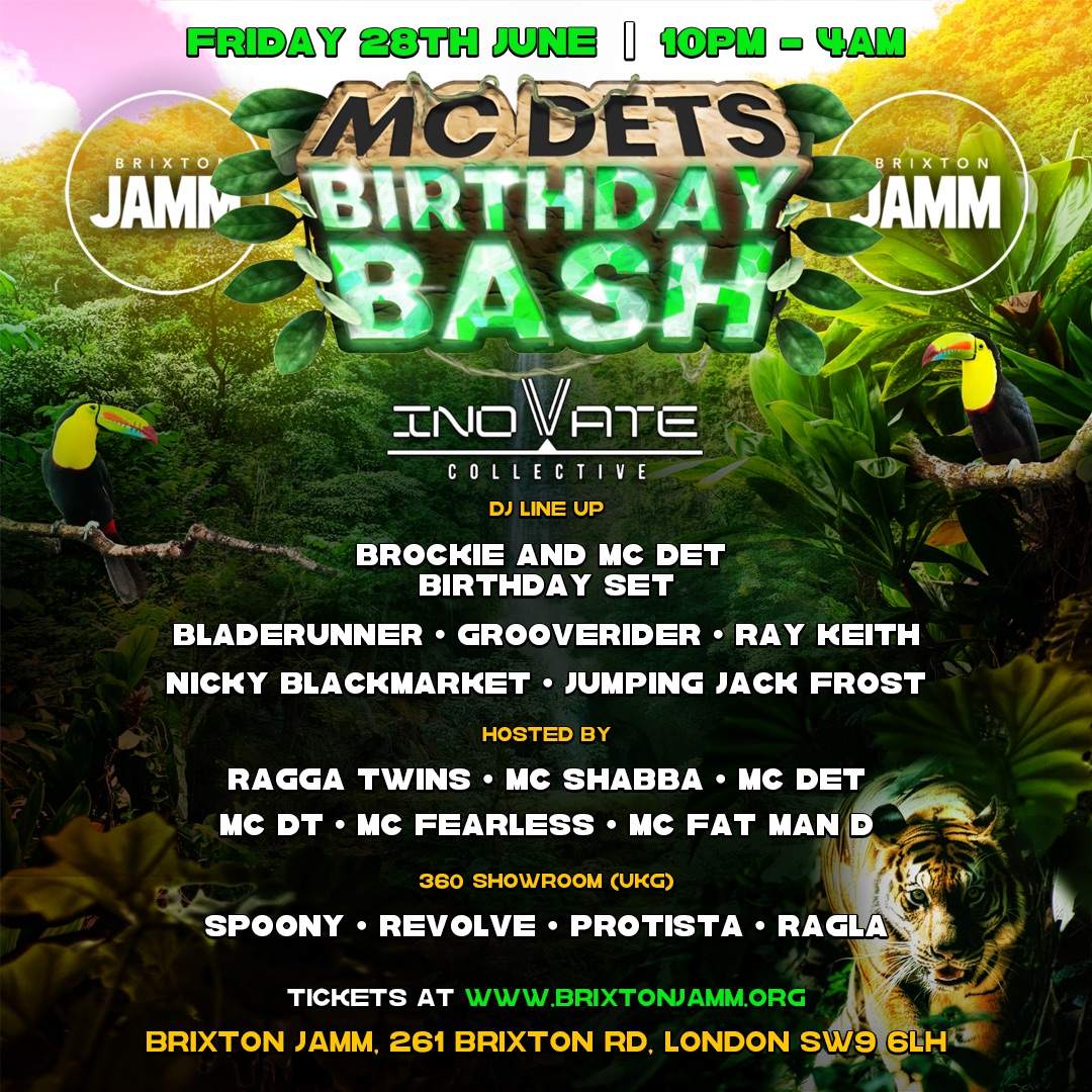 MC Det's Birthday Bash with Brockie, Det, Bladerunner, Grooverider ...