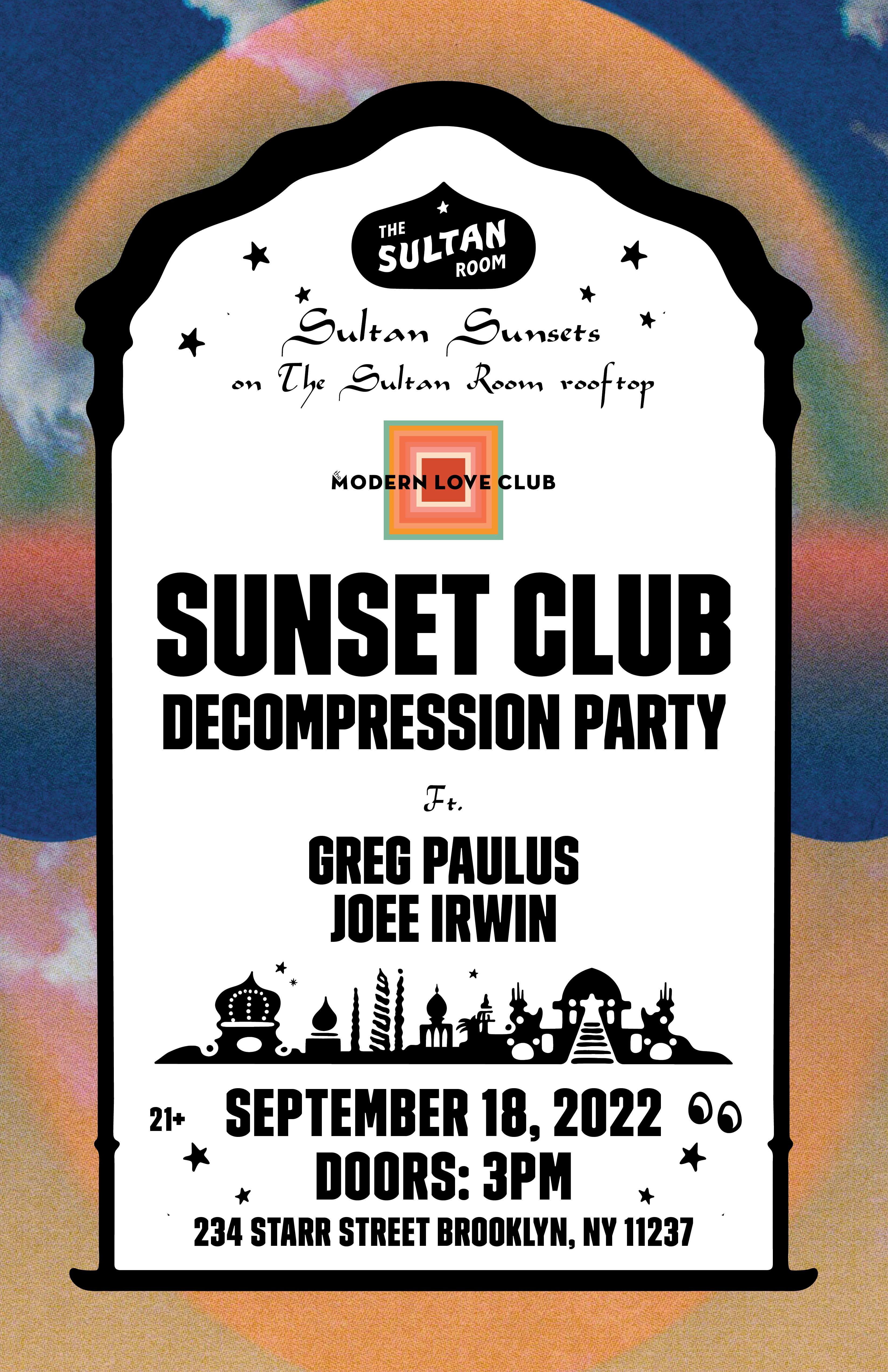 Sunset Club Decompression Party feat. Greg Paulus, Joee Irwin at The ...