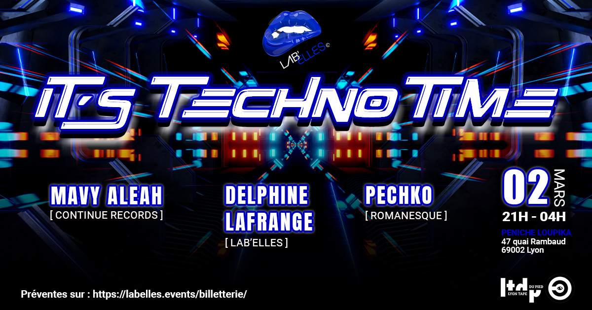 IT'S TECHNO TIME at Péniche Loupika, Lyon