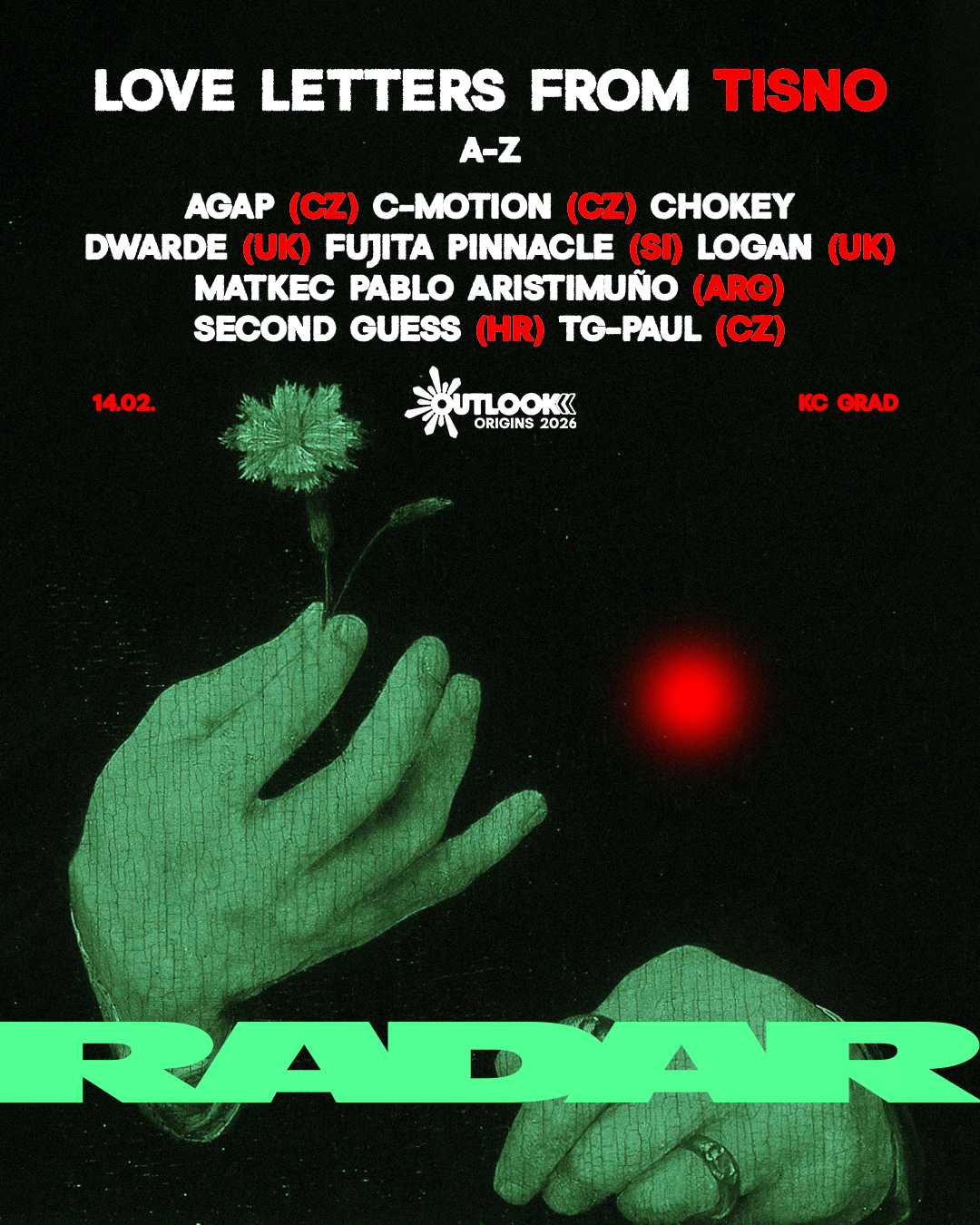 RADAR 13.0 - LOVE LETTERS FROM TISNO at KC Grad, Belgrade
