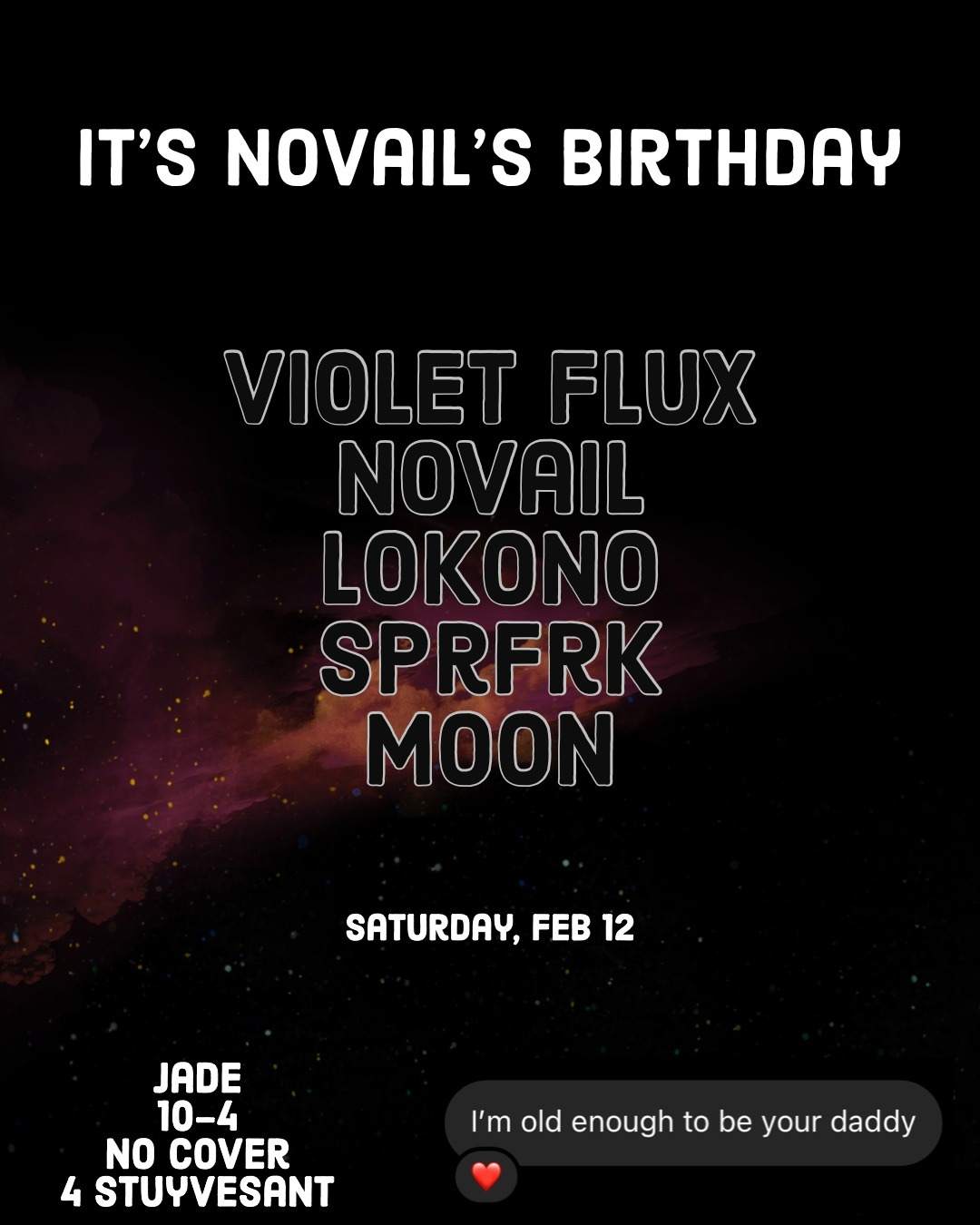 It's Novail's Birthday with Moon, SPRFRK, Lokono & Violet Flux at Jade ...