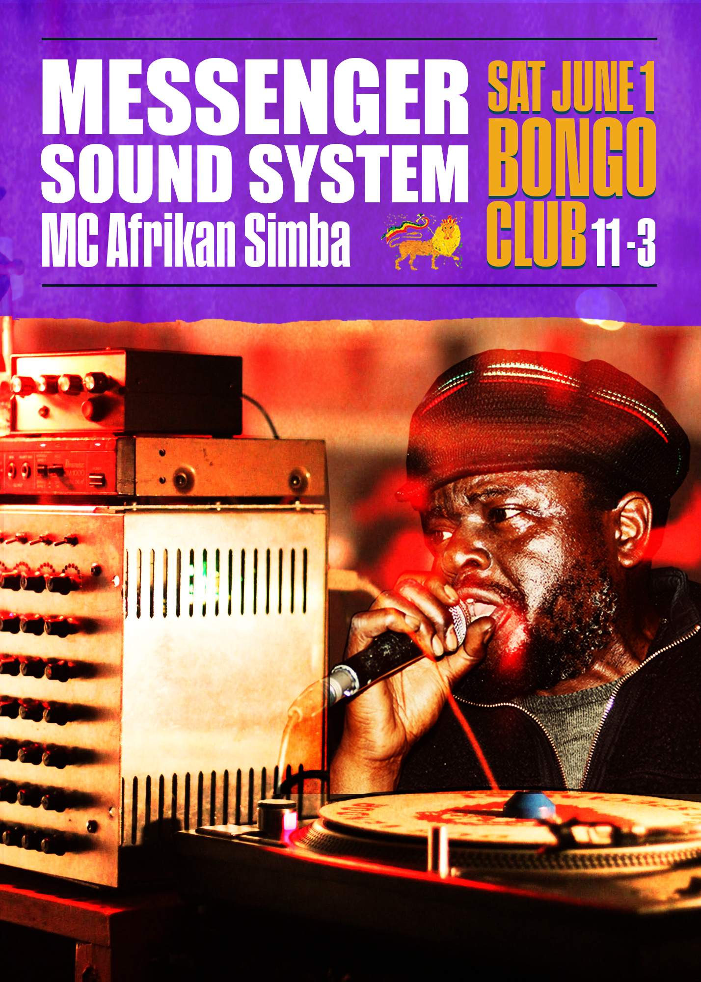 Messenger Sound System feat MC Afrikan Simba at The Bongo Club, Edinburgh
