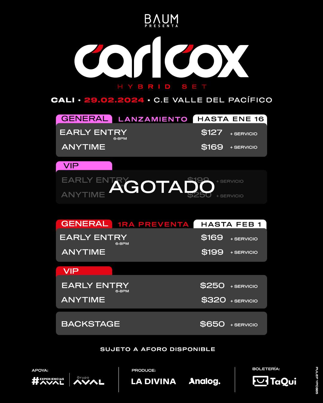 Carl Cox en Cali en Centro de Eventos Valle del Pacifico, Cali