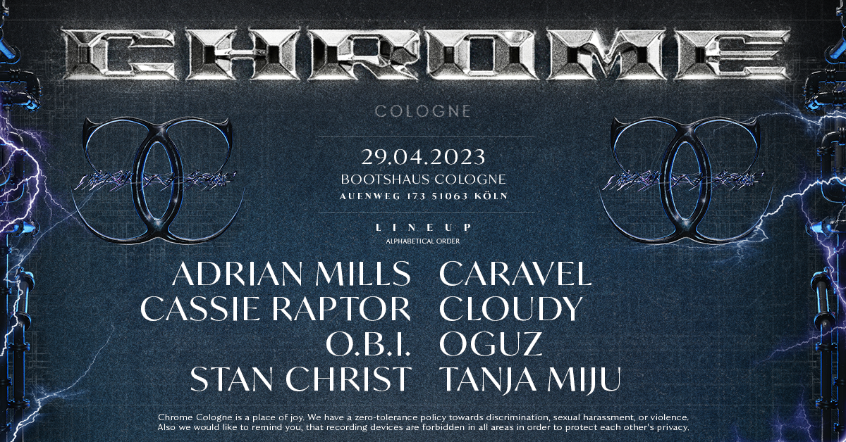 Chrome Cologne x Cassie Raptor, O.B.I., OGUZ, Stan Christ, CARAVEL ...