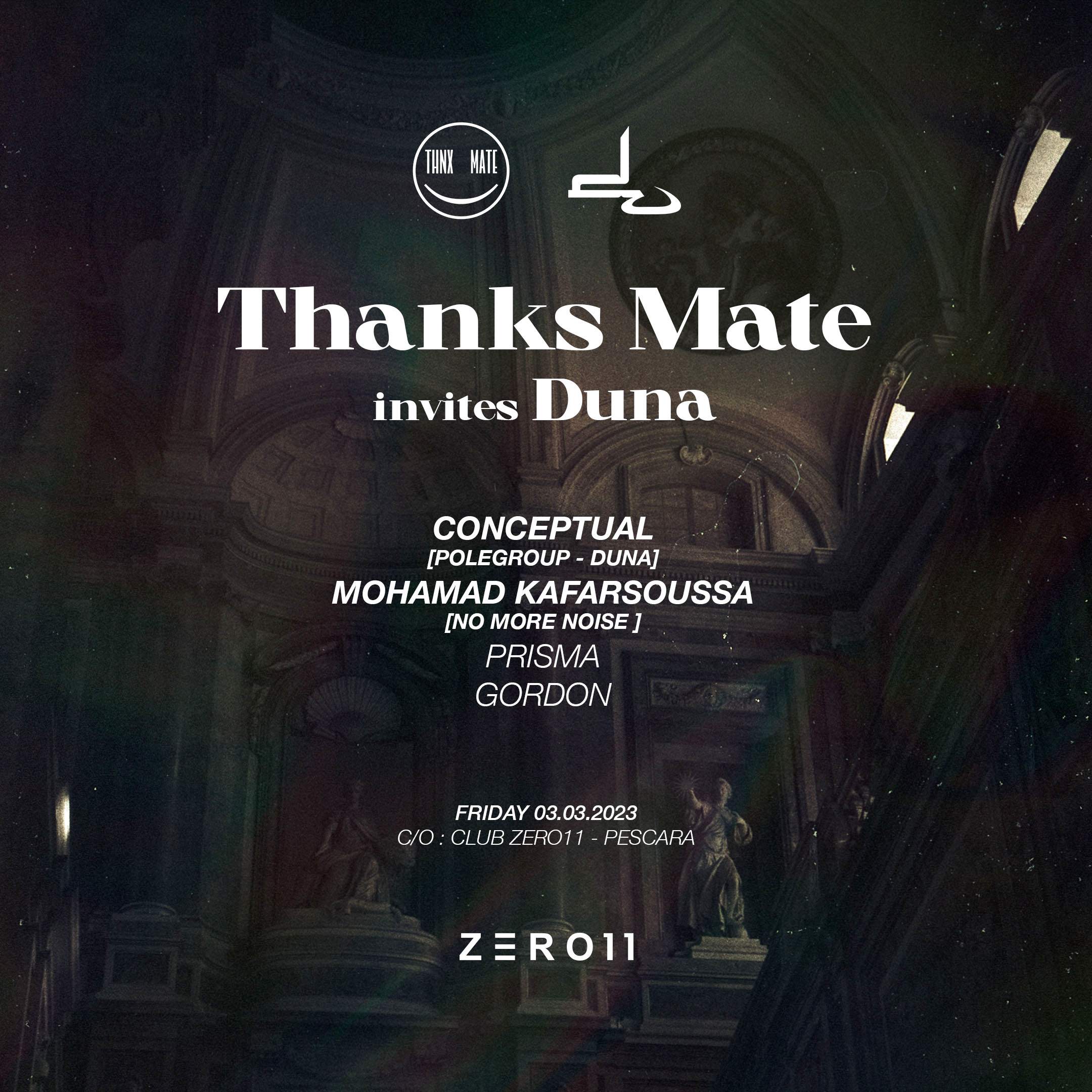 Zero11 pres. Thanks Mate invites Duna with CONCEPTUAL - Mohamad ...