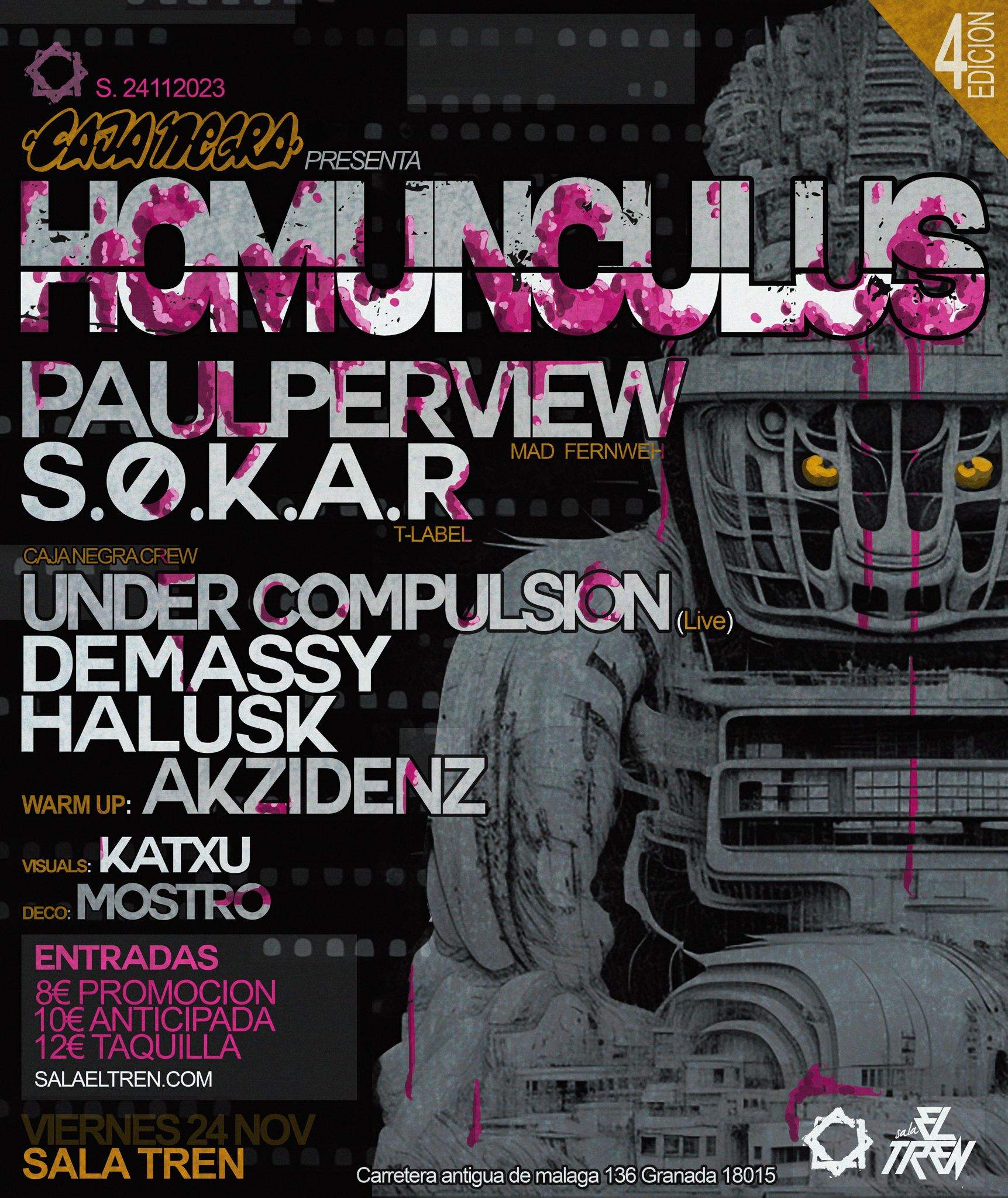 HOMUNCULUS at Sala El Tren, South