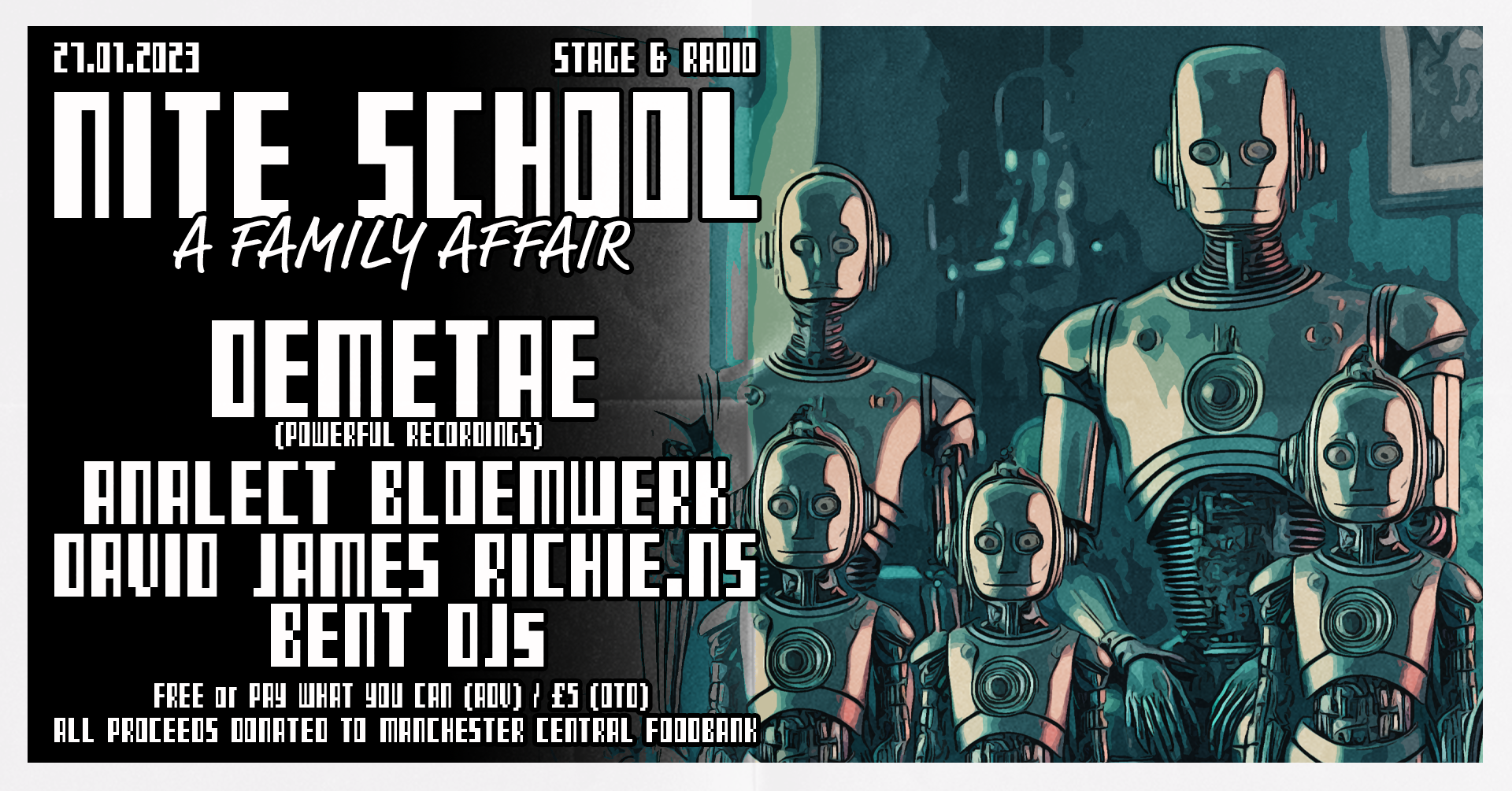Nite School FREE PARTY - A Family Affair with Demetae, BENT DJs ...