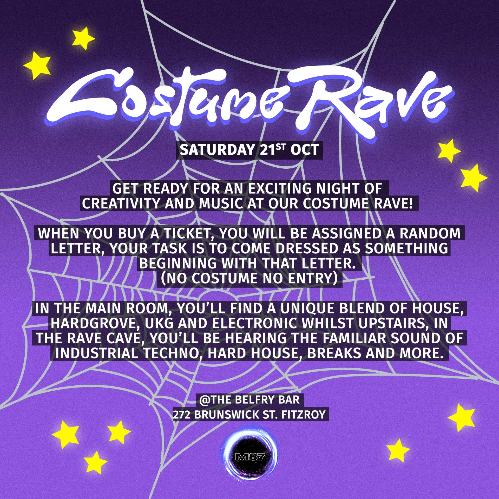 M87 Costume Rave feat. Emma Moon, Garfie & More en TBA, Melbourne