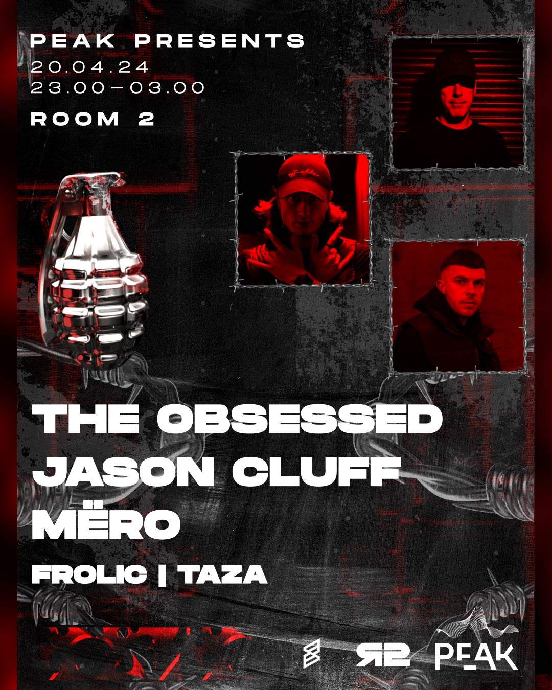 PEAK presents: Jason Cluff, MËRO and The Obsessed at Room 2 Glasgow ...