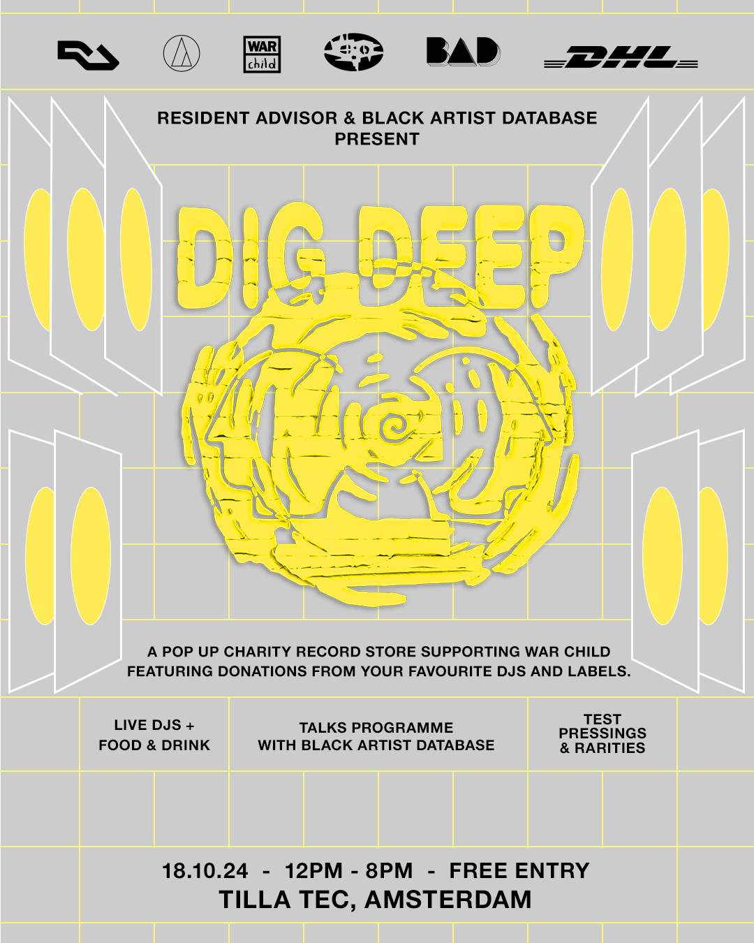 Dig Deep: Free record fair for War Child presented by RA and Black Artist Database at TILLATEC ...