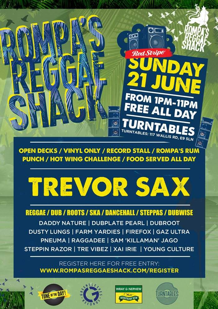 Rompa's Reggae Shack Red Stripe Rub-A-Dub Club at Turntables Hackney ...