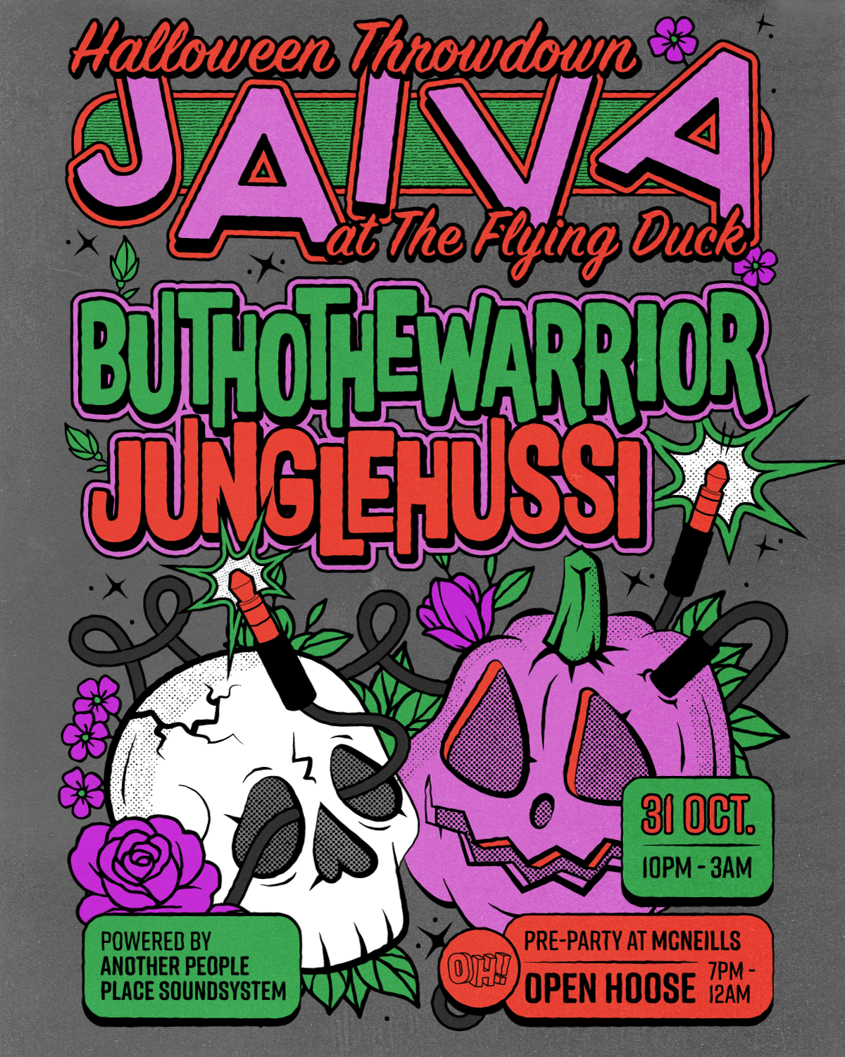 JAIVA HALLOWEEN THROWDOWN PLANTS/FLOWERS THEME at The Flying Duck, Glasgow