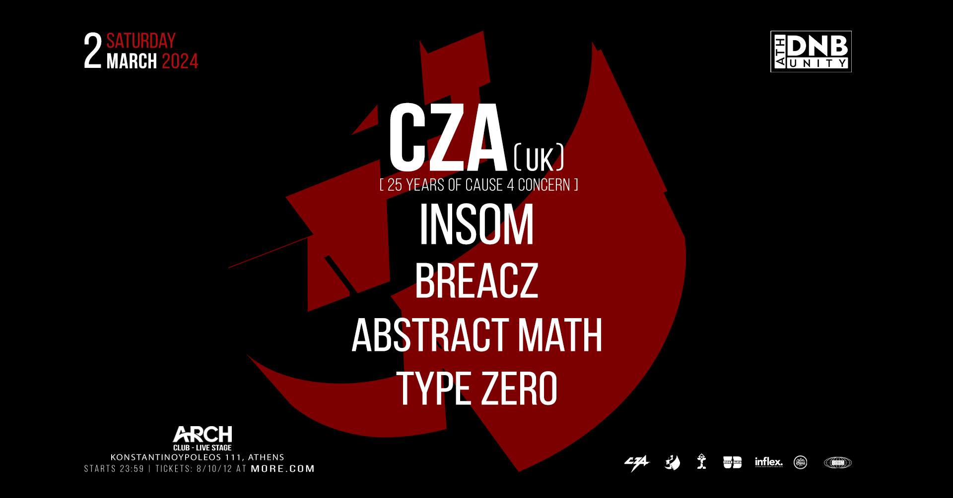 ATH DNB UNITY with CZA (UK) - 25 Years Cause 4 Concern at Arch Club, Greece