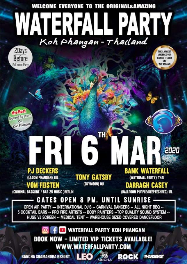 Waterfall Party at Waterfall Party Ko Phangan, Thailand