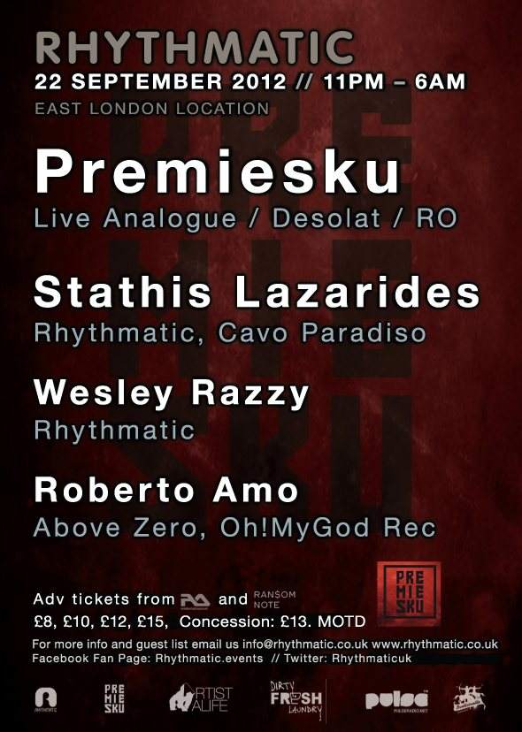 Rhythmatic Proudly presents Premiesku 'Indirect' Album Launch Party en ...