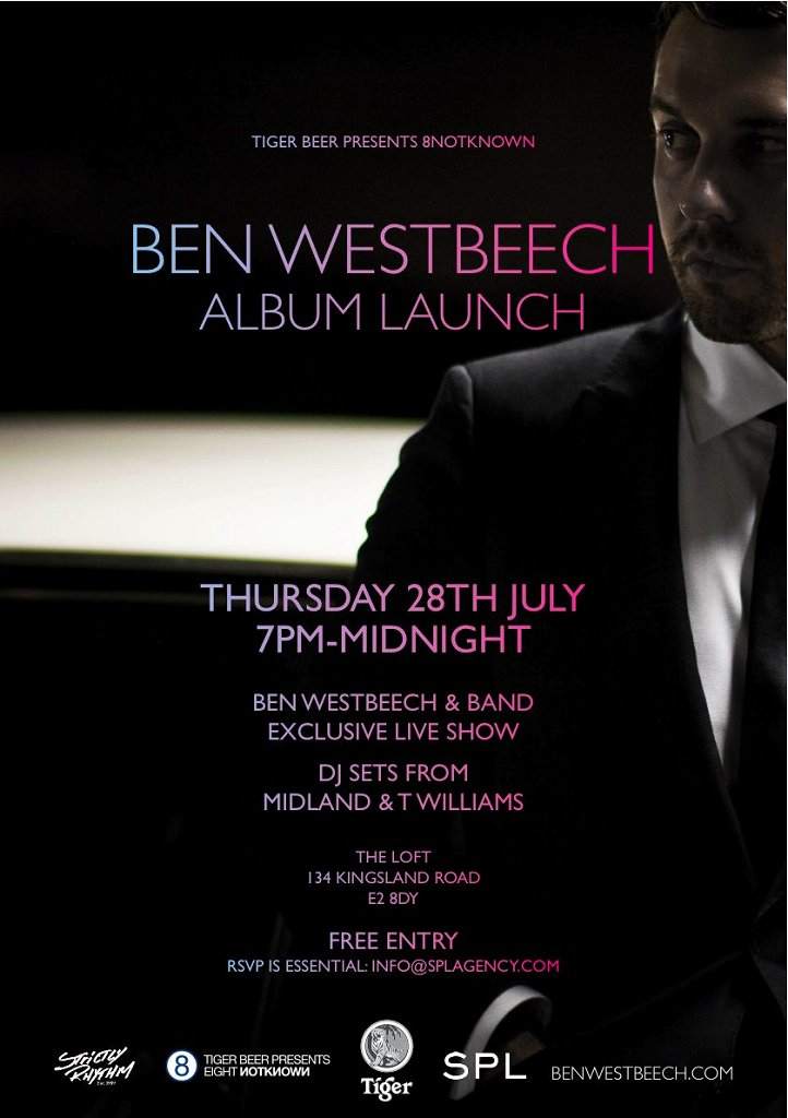 Ben Westbeech Album Launch with Live Band at TBA - East London, London