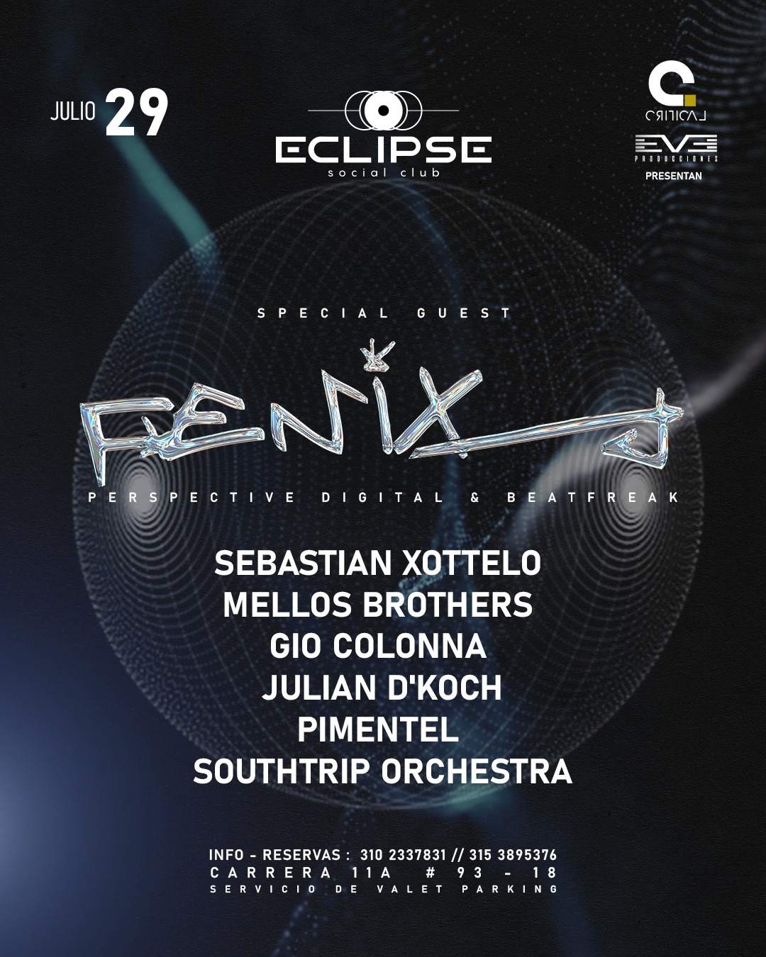 FENIX J @ECLIPSE - BOGOTA at TBA - eclipse -Bogota, Bogotá