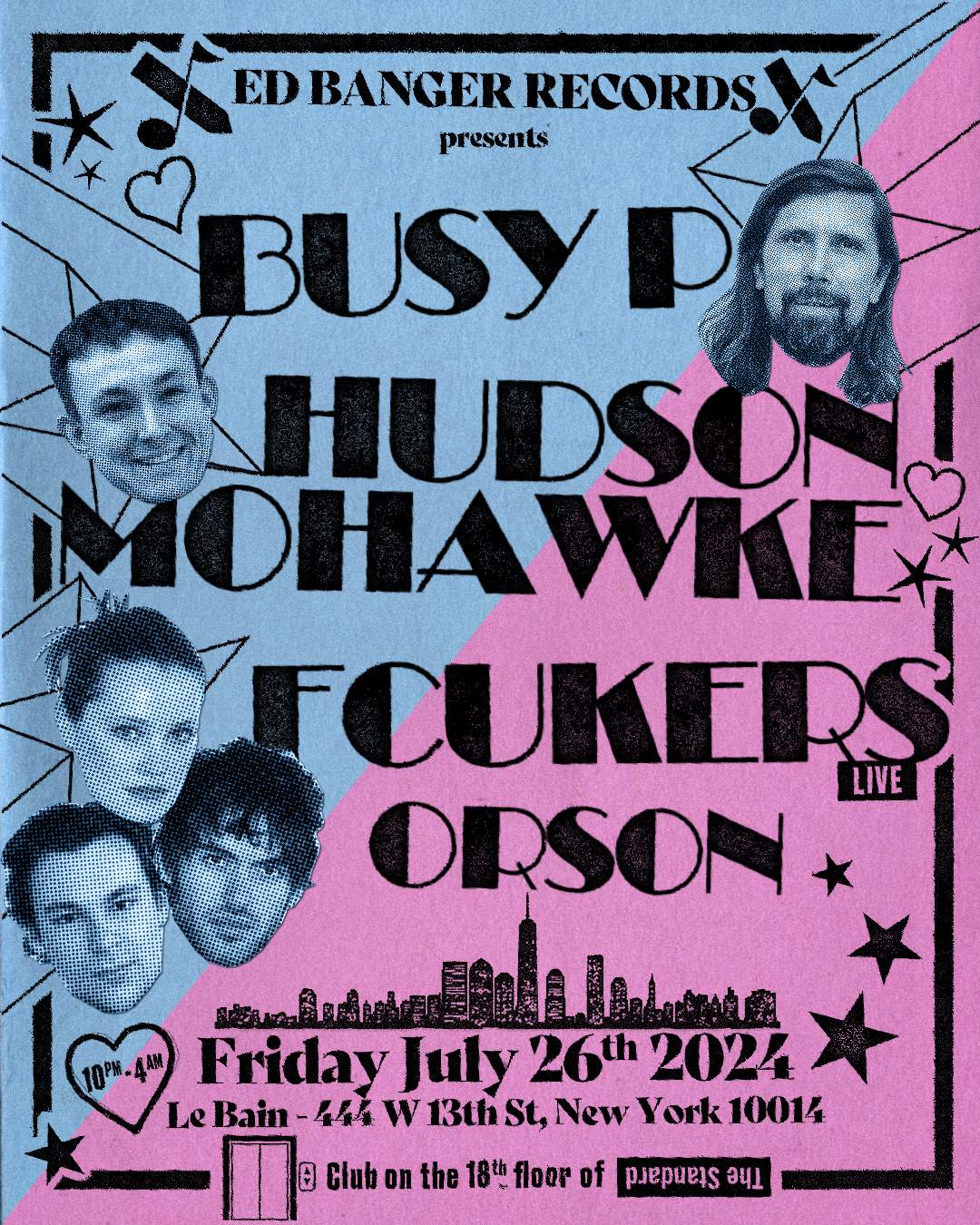 Busy P, Hudson Mohawke, Fcukers (live) & Orson at Le Bain, New York City
