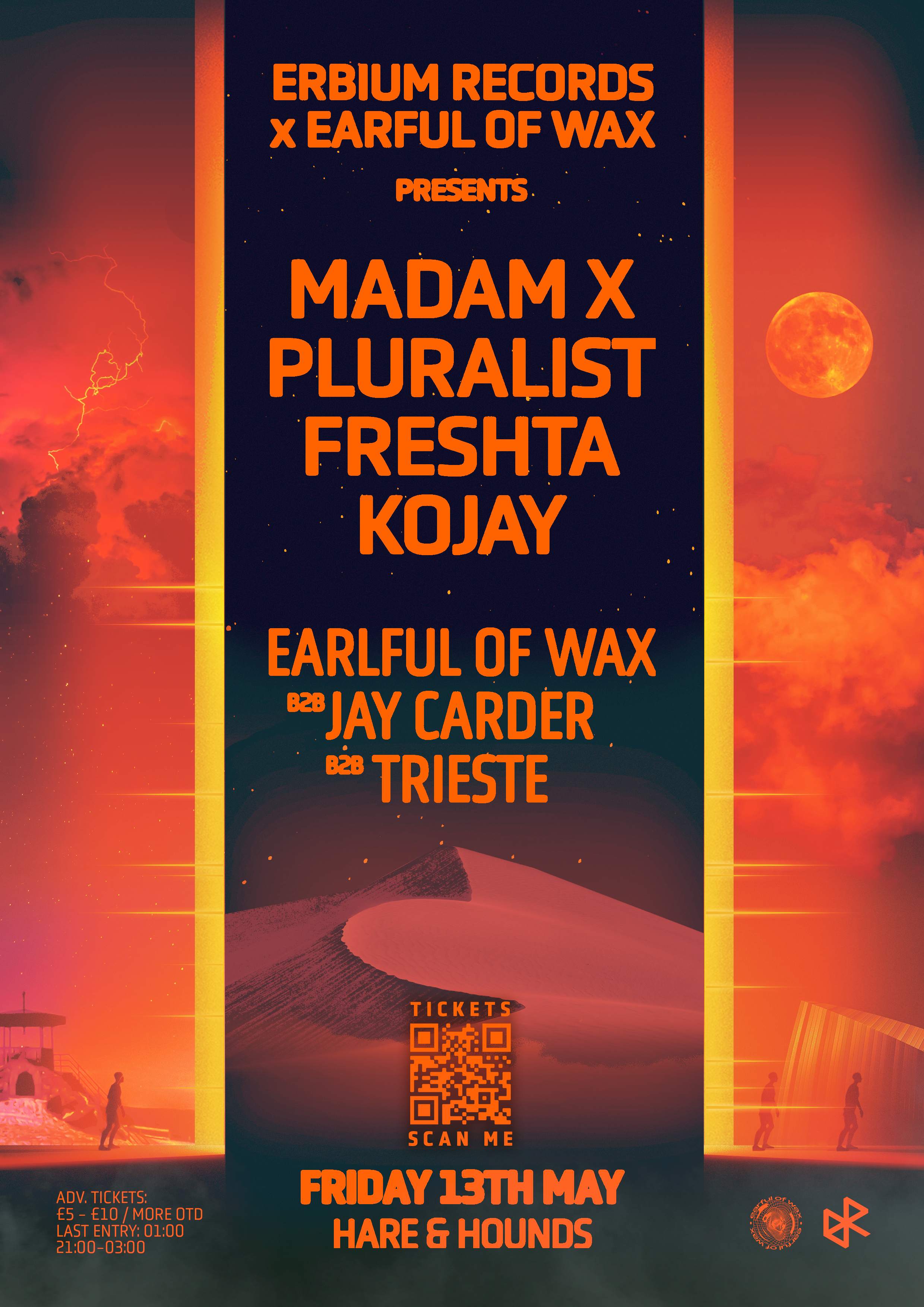 Erbium Records X Earful of Wax presents Madam X, Pluralist, Jay Carder ...