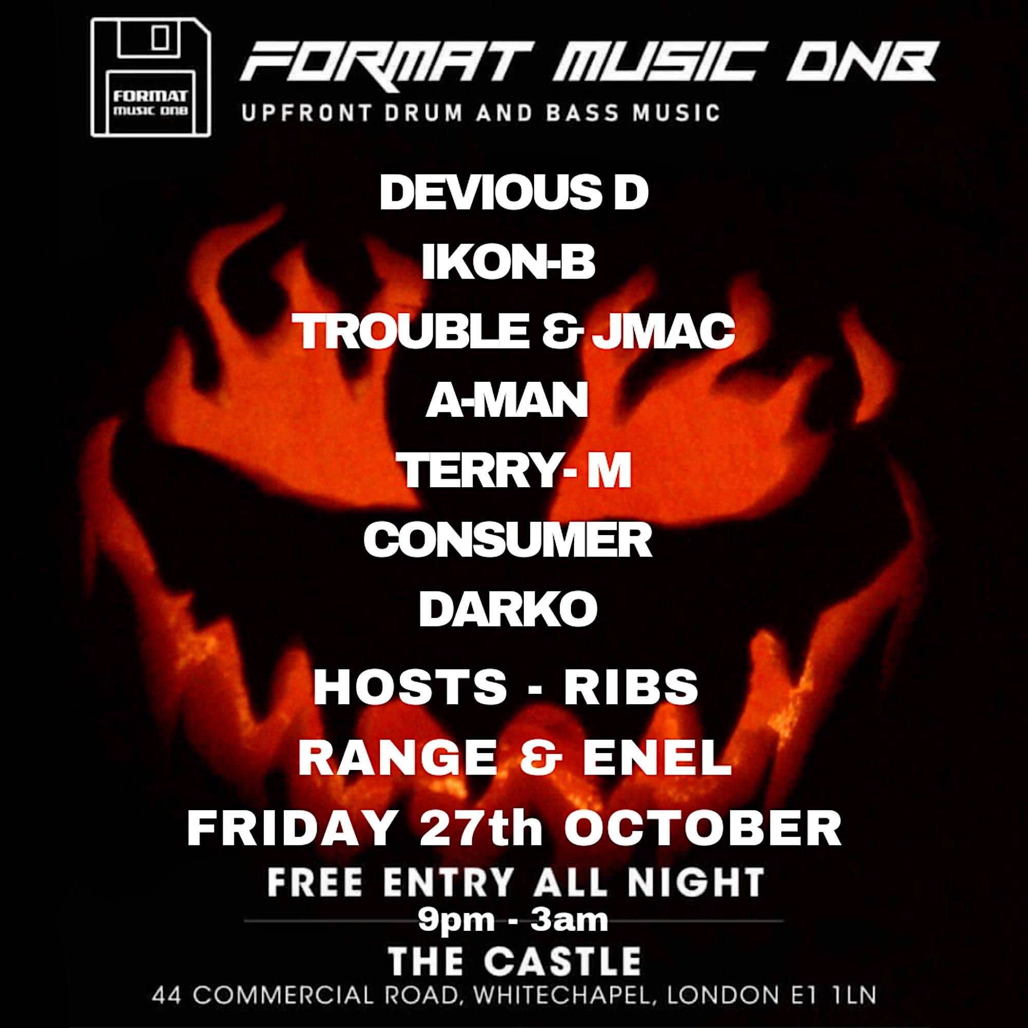 Format music dnb Halloween Special at The Castle, London