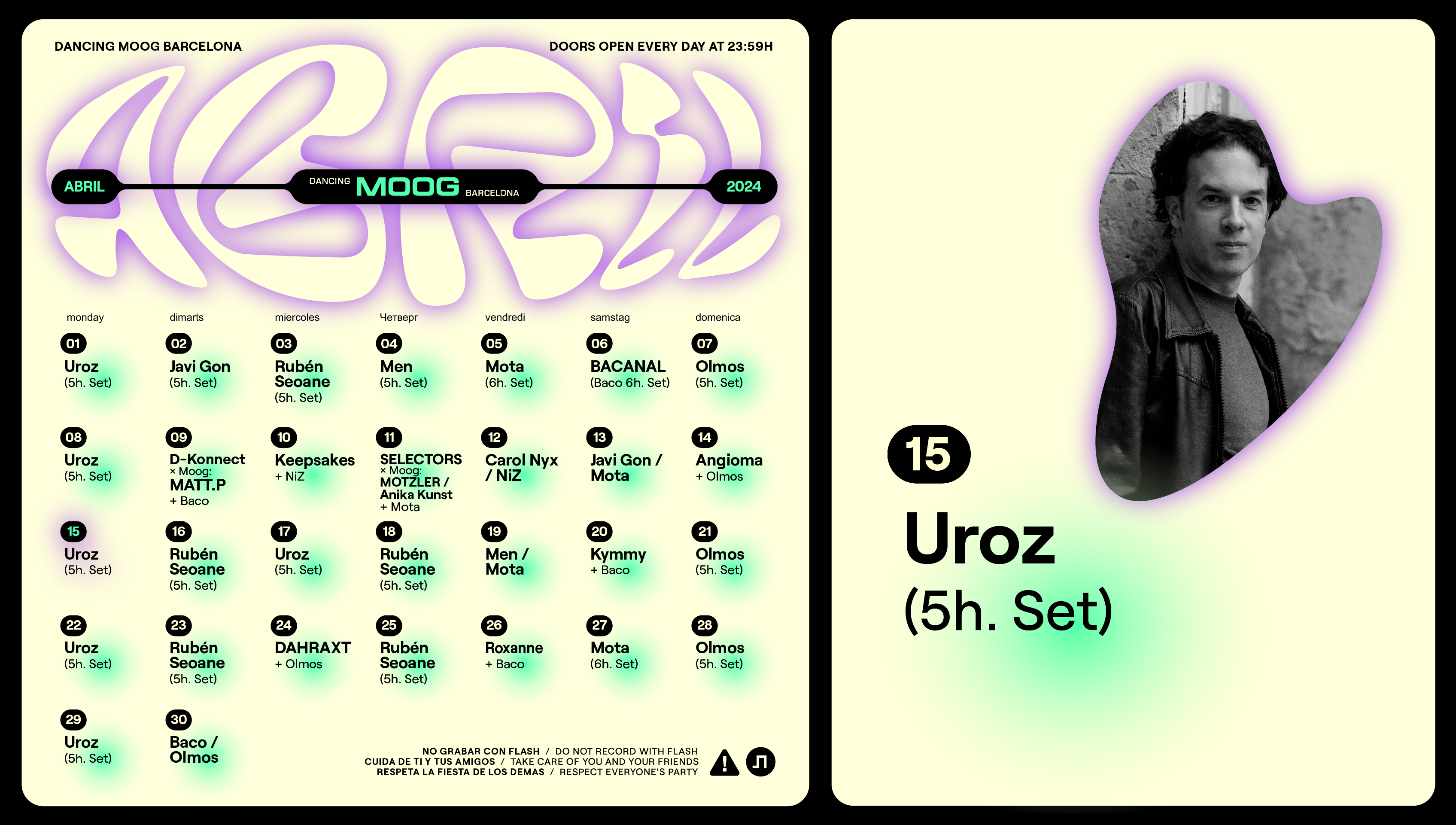MOOG DJs: uroz at Moog Club, Barcelona