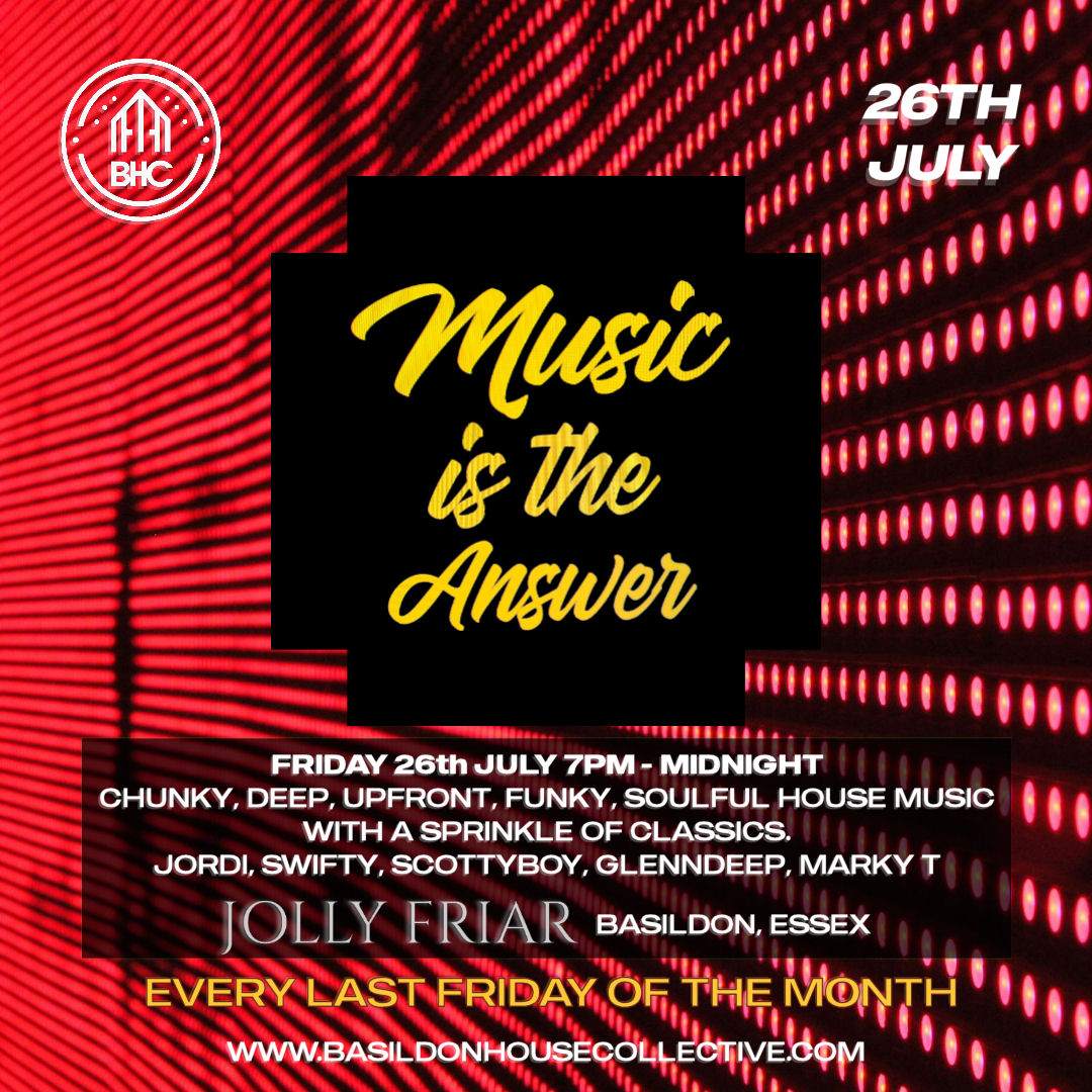 Music is the Answer at The Jolly Friar, Basildon, Essex, South + East