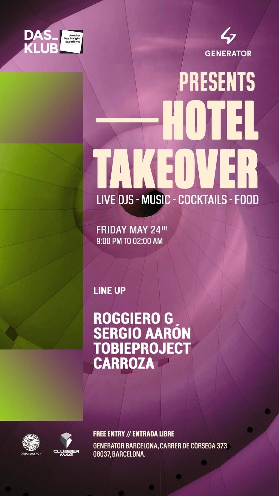 DAS-KLUB Pres HOTEL TAKEOVER PARTY (9PM - 02AM) BEST PRE PARTY IN TOWN ...