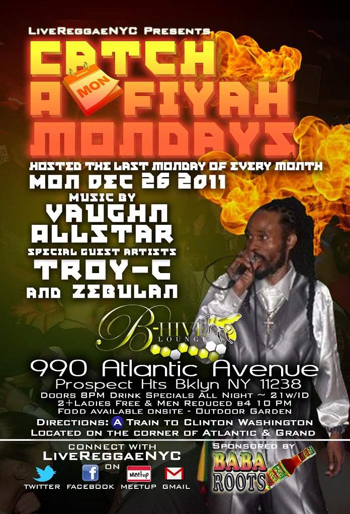 Catch-Ah-Fiya Monday's Live Showcase & Networking Holiday Party at B ...