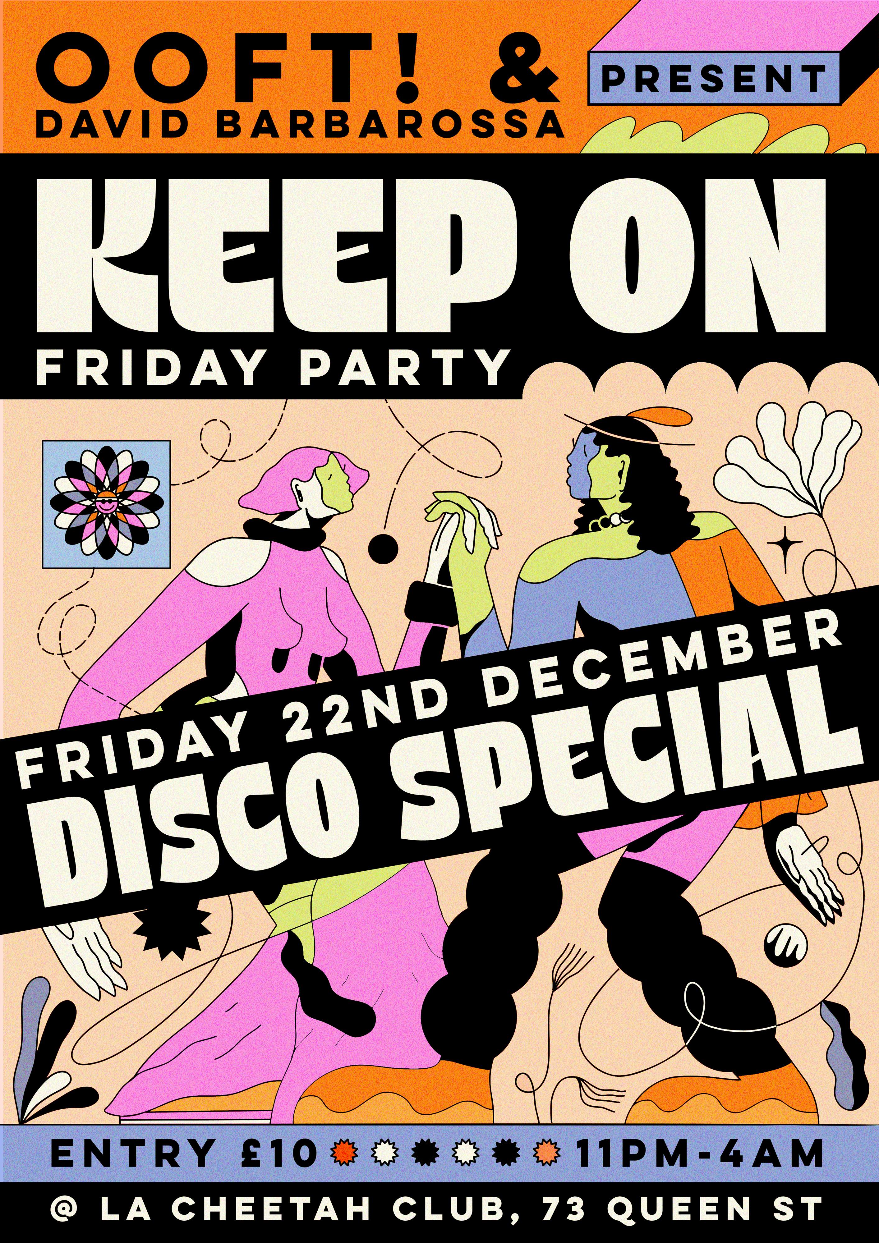 KEEP ON one-off Friday Xmas Disco Special at La Cheetah Club, Glasgow