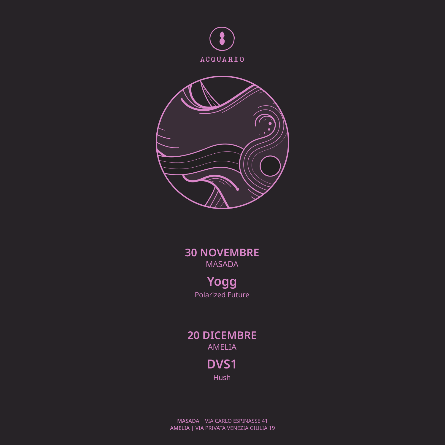 PLO Man, Luke Hess (Amelia) + Acquario Soundsystem (Masada) // Acquario ...