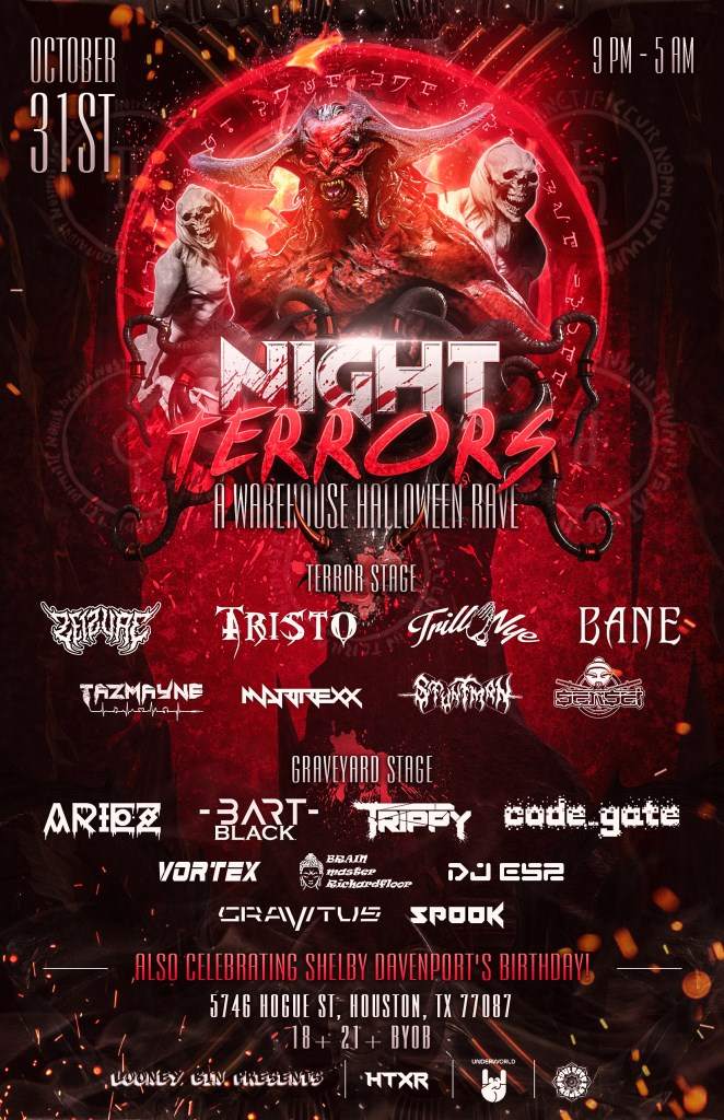 Night Terrors: A Warehouse Halloween Rave at 5746 Hogue ST, Houston