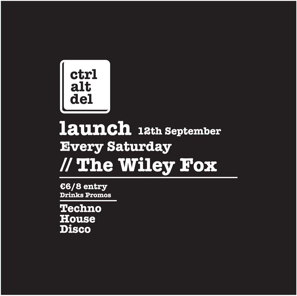 Ctrl Alt Delete Saturdays // Techno // House+Disco em The Wiley Fox, Dublin